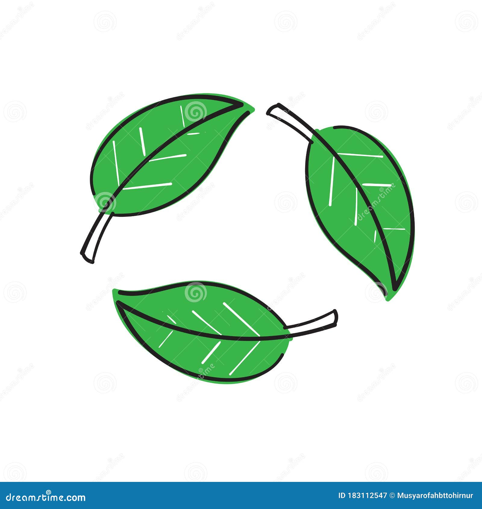 Hand Drawn Biodegradable Recyclable Plastic Free Package Icon. Vector ...