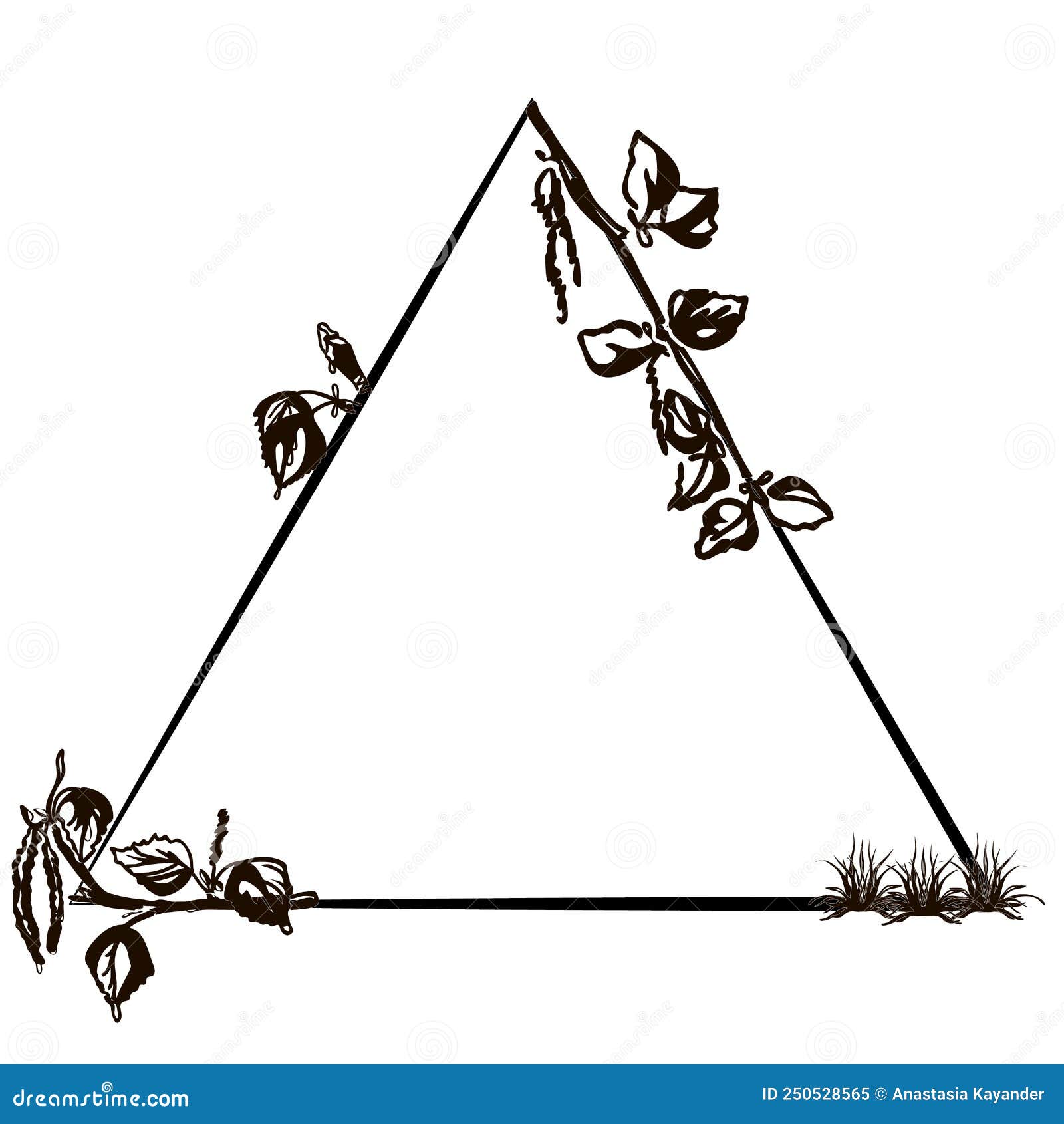 Hand Drawn Birch Branches Sketch Vintage Style. Design Template. Vector ...