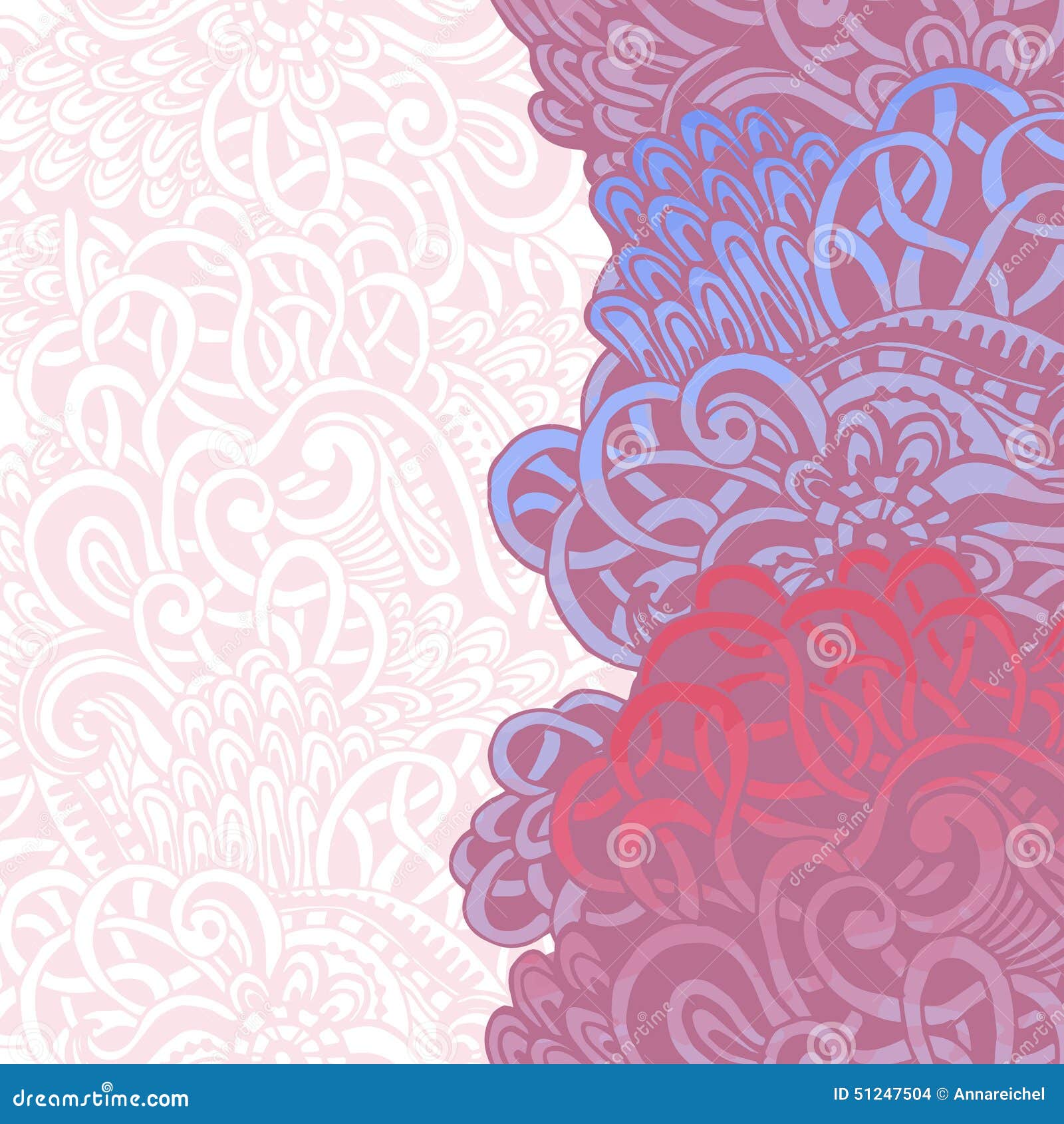 Hand Drawn Bizarre Seamless Border Stock Vector - Illustration of ...