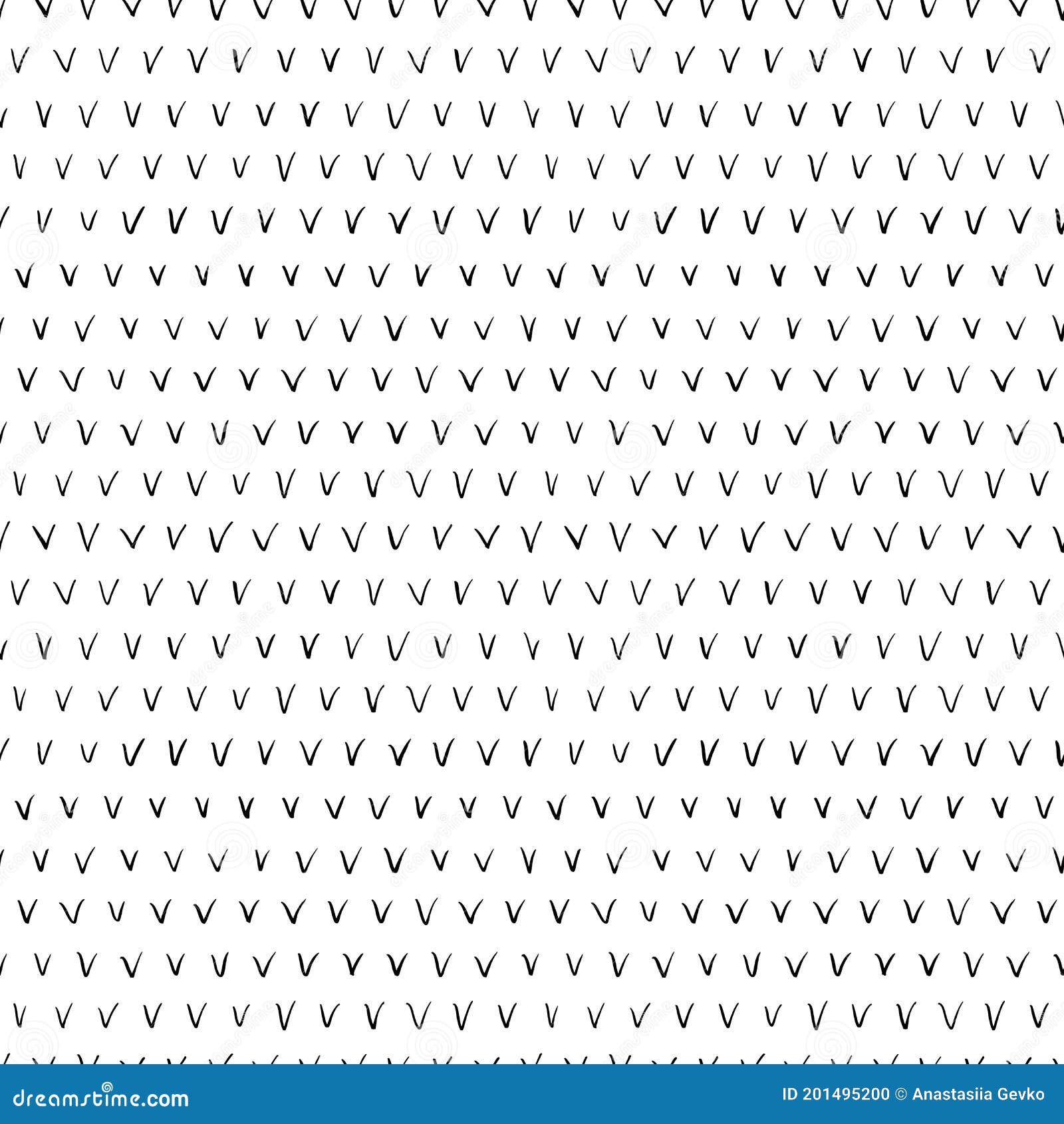 Hand Drawn Black Check Marks Seamless Pattern Stock Vector ...