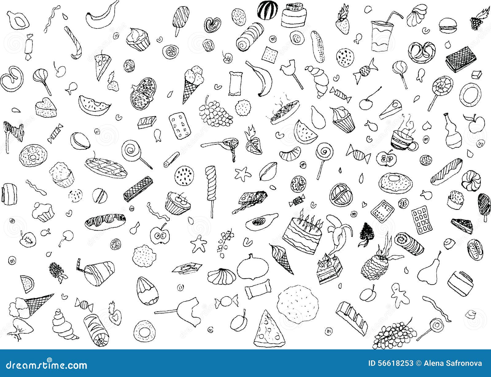 Hand-drawn Black Doodle Background Cartoon Vector | CartoonDealer.com ...