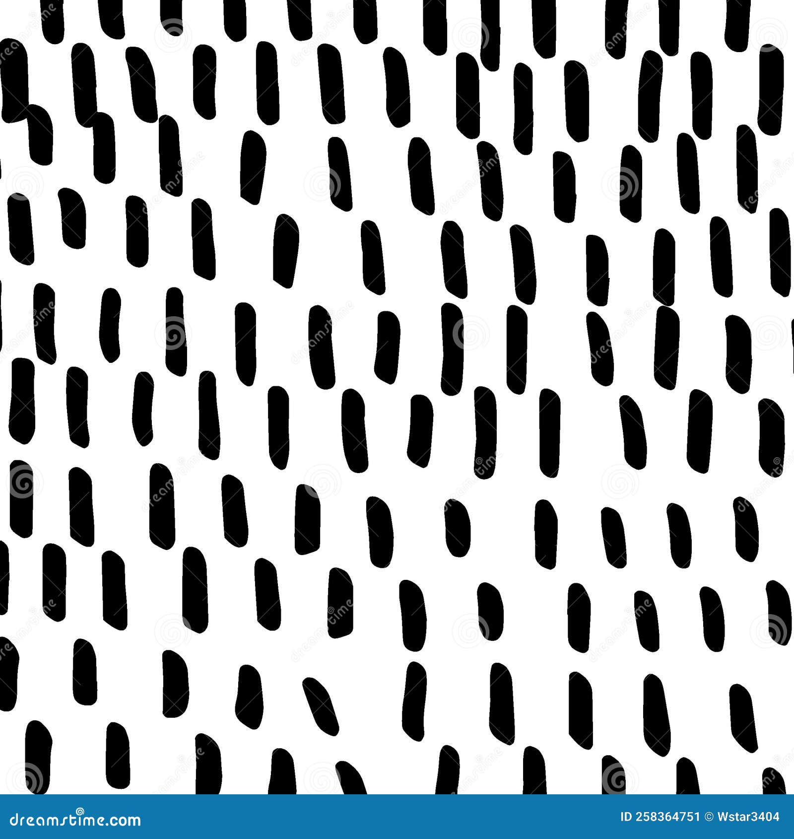 Hand Drawn Black Irregular Vertical Thick Small Brush Stroke Doodle ...