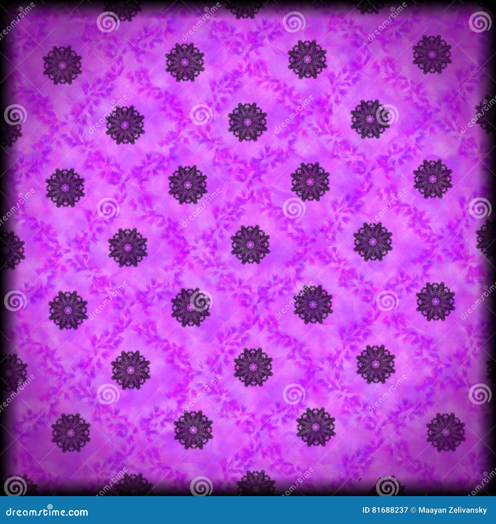 Hand Drawn Black and Purple Pattern Stock Illustration - Illustration ...