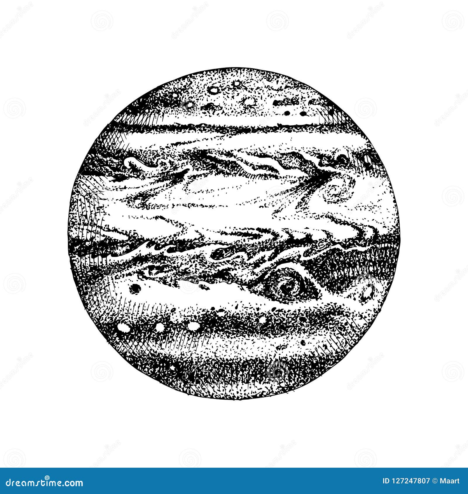 Hand drawn planet Jupiter stock vector. Illustration of milky - 127247807 Hand drawn planet Jupiter stock vector. Illustration of milky - 127247807