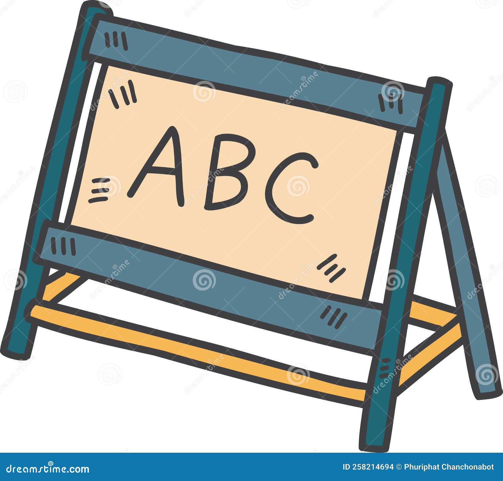 Hand Drawn Blackboard for Kids Illustration Stock Vector - Illustration ...