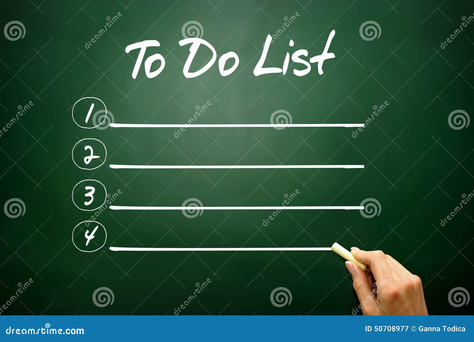 Hand Drawn Blank TO DO LIST, Business Concept on Blackboard Stock Image ...