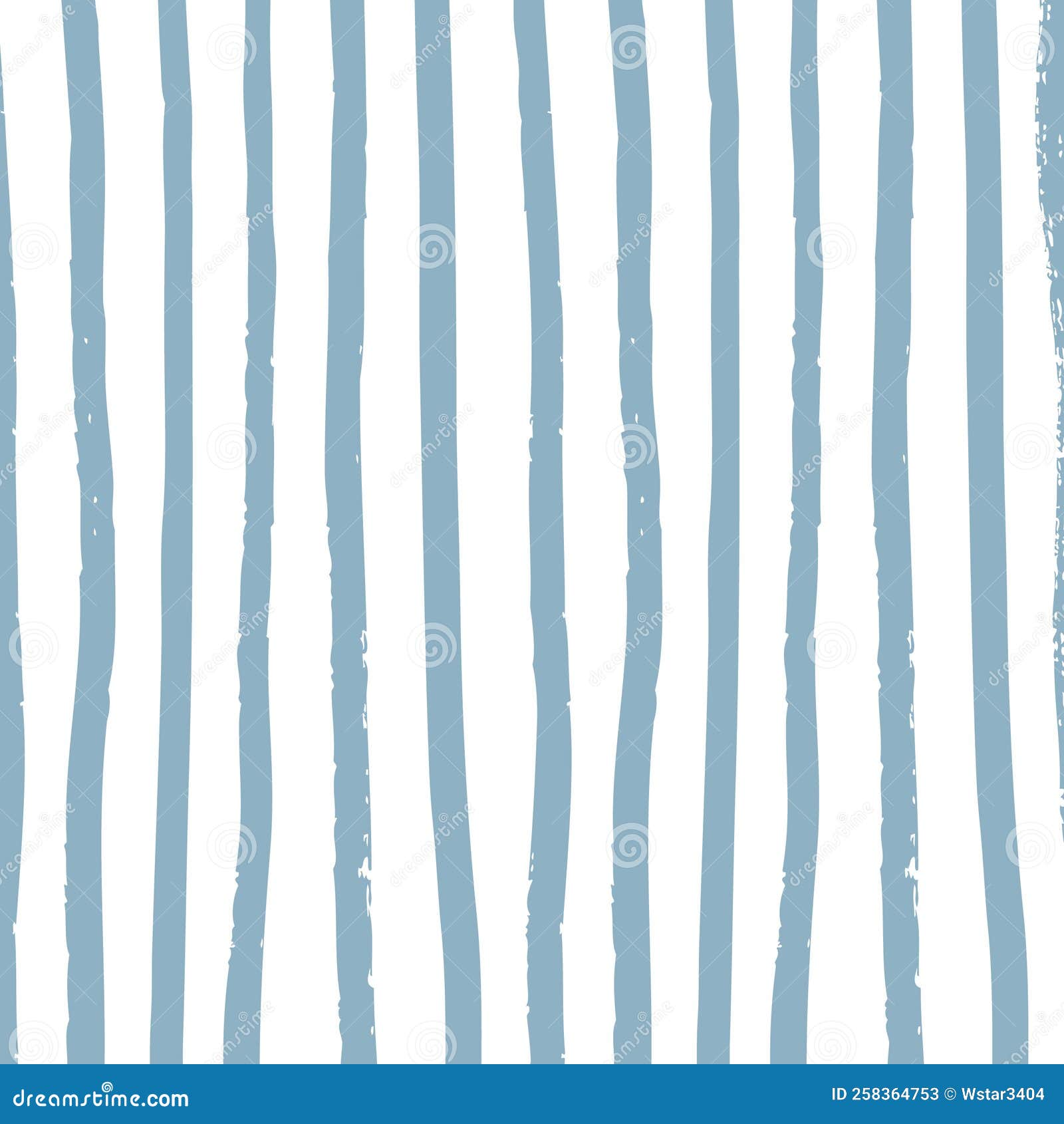 Hand Drawn Blue Vertical Thick Stripe Doodle Pattern Stock Vector ...