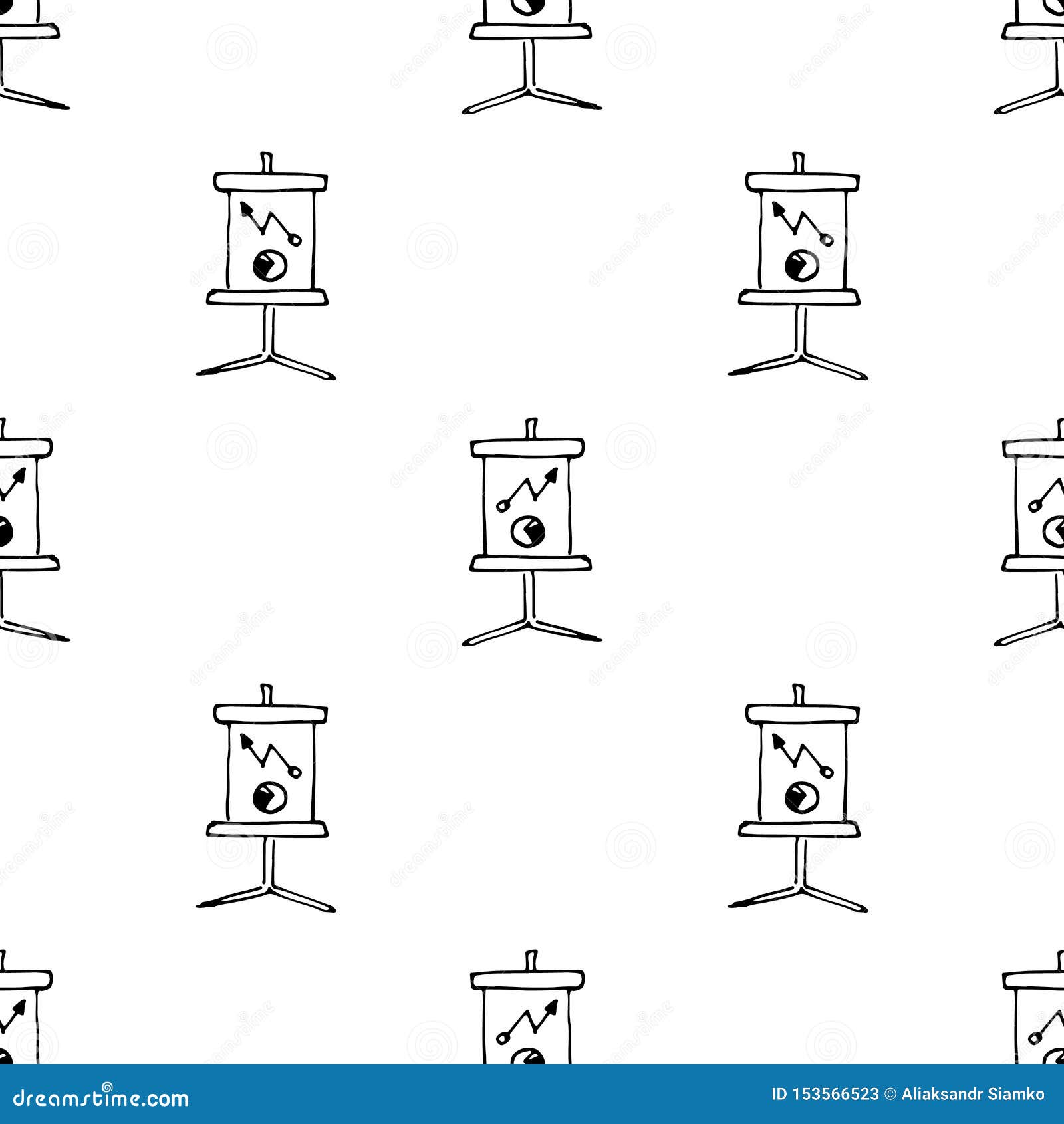 Hand Drawn Board with a Schedule Doodle. Sketch Style Icon. Decoration ...