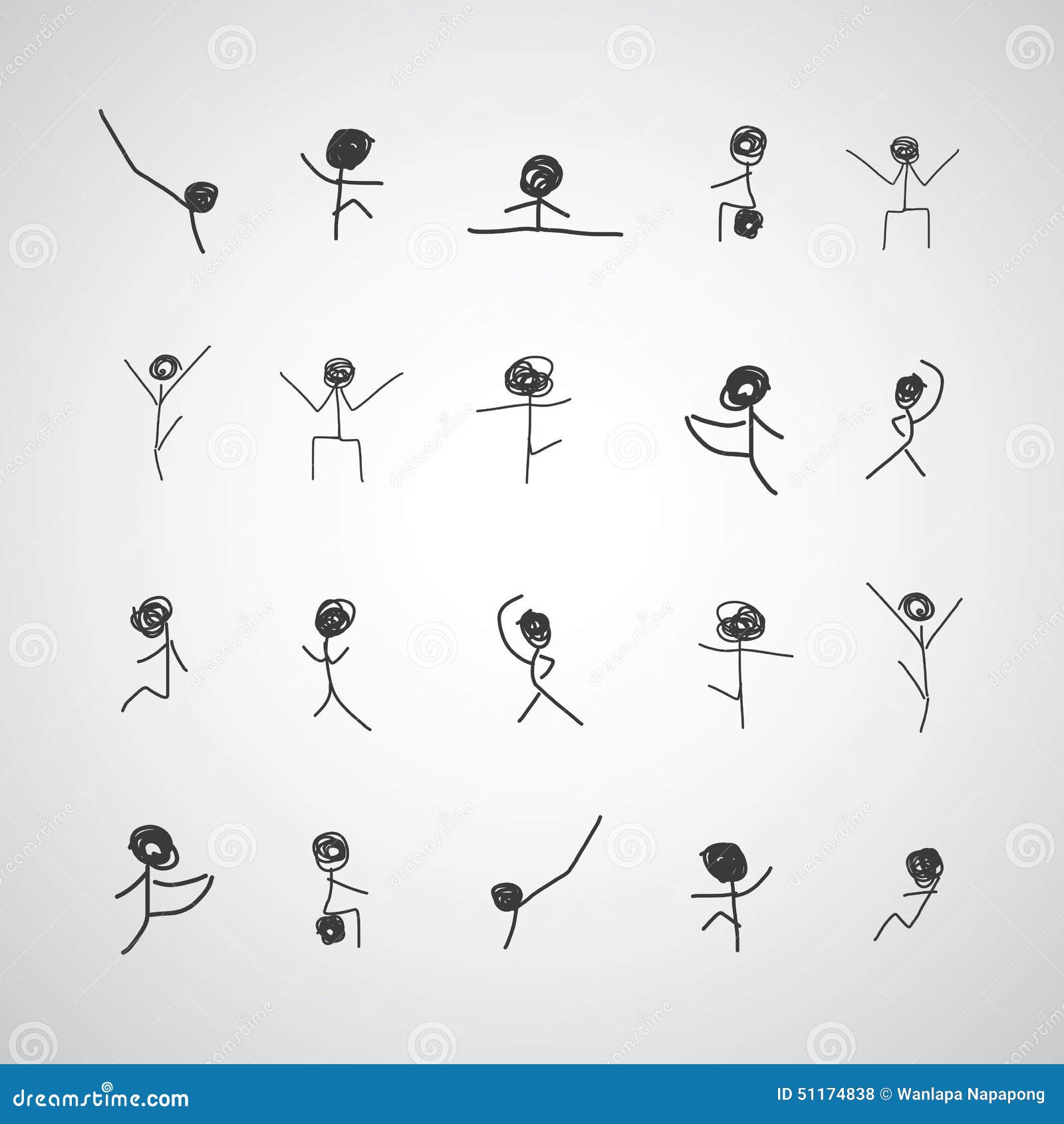 Hand drawn body exercise stock vector. Illustration of sketch - 51174838