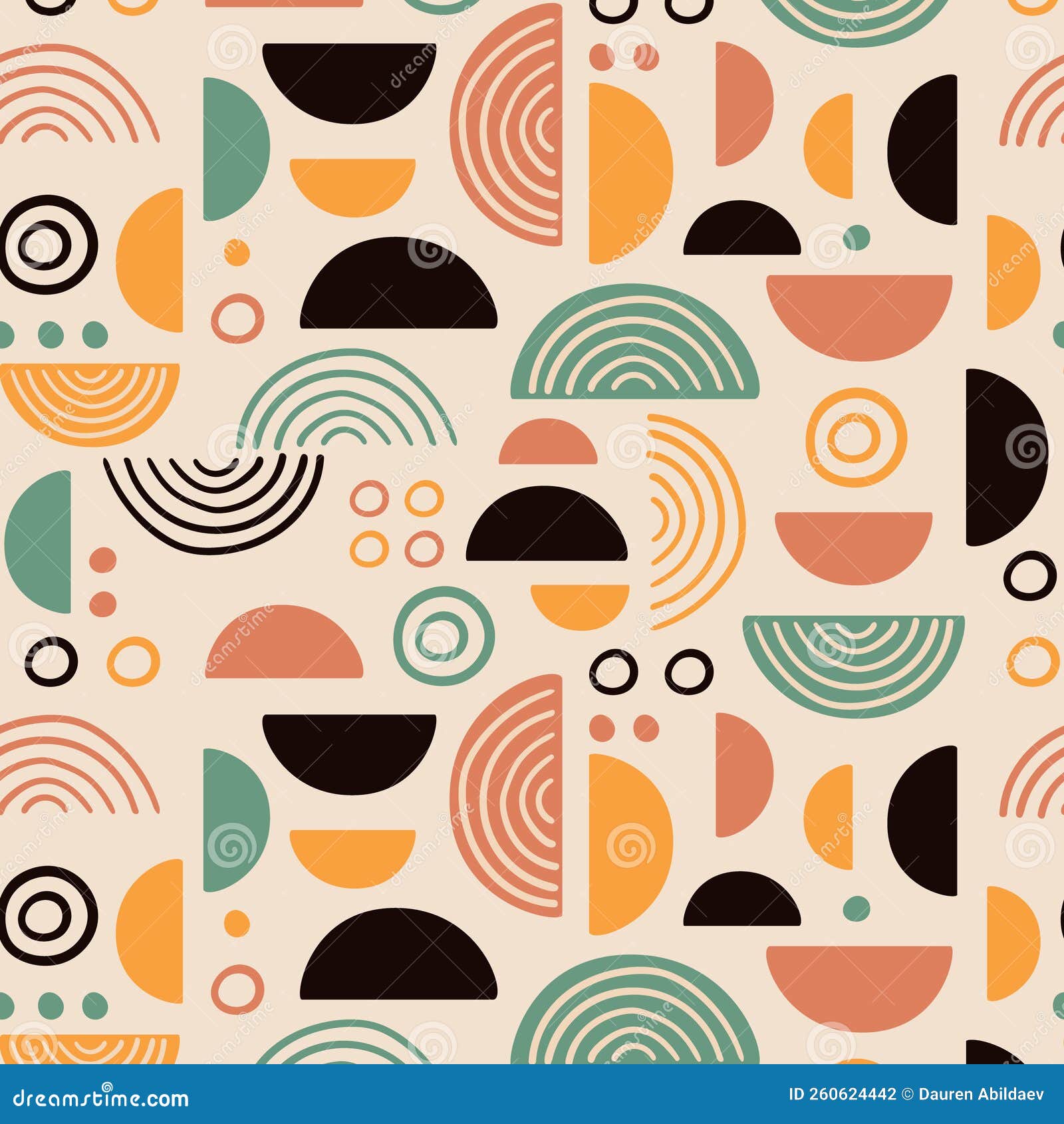 Hand Drawn Boho Geometric Pattern Design Vector Illustration. Stock ...