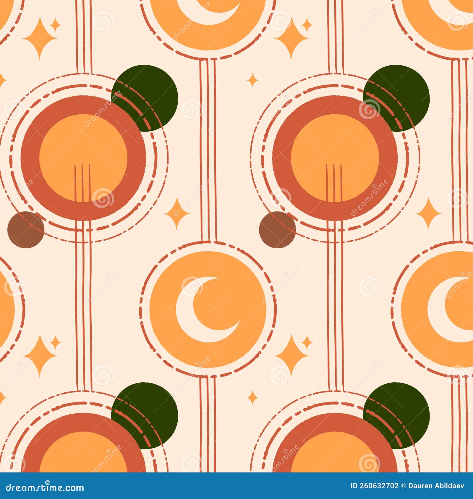 Hand Drawn Boho Geometric Pattern Design Vector Illustration. Stock ...