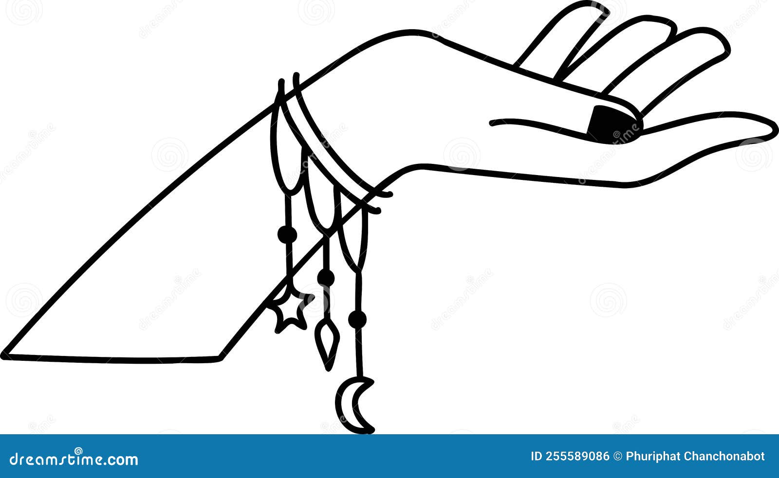 Hand Drawn Boho Style Hands Illustration Stock Vector - Illustration of ...