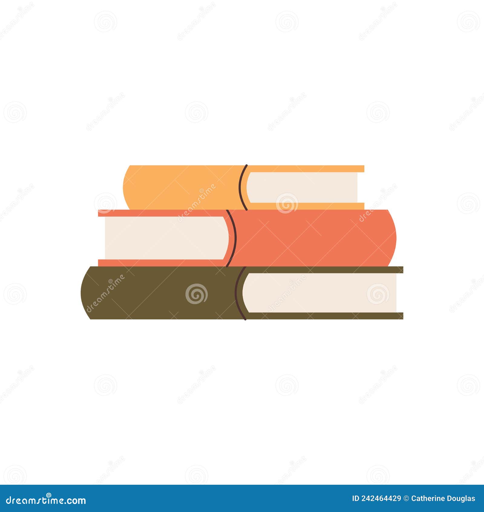 Hand Drawn Books Element for Your Design Stock Vector - Illustration of ...