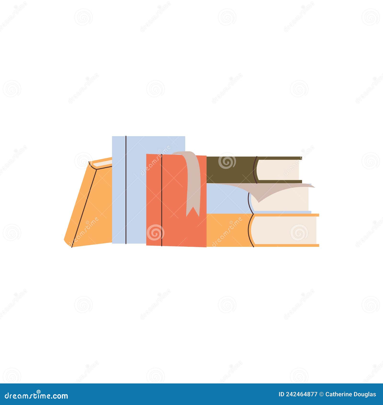Hand Drawn Books Element for Your Design Stock Vector - Illustration of ...