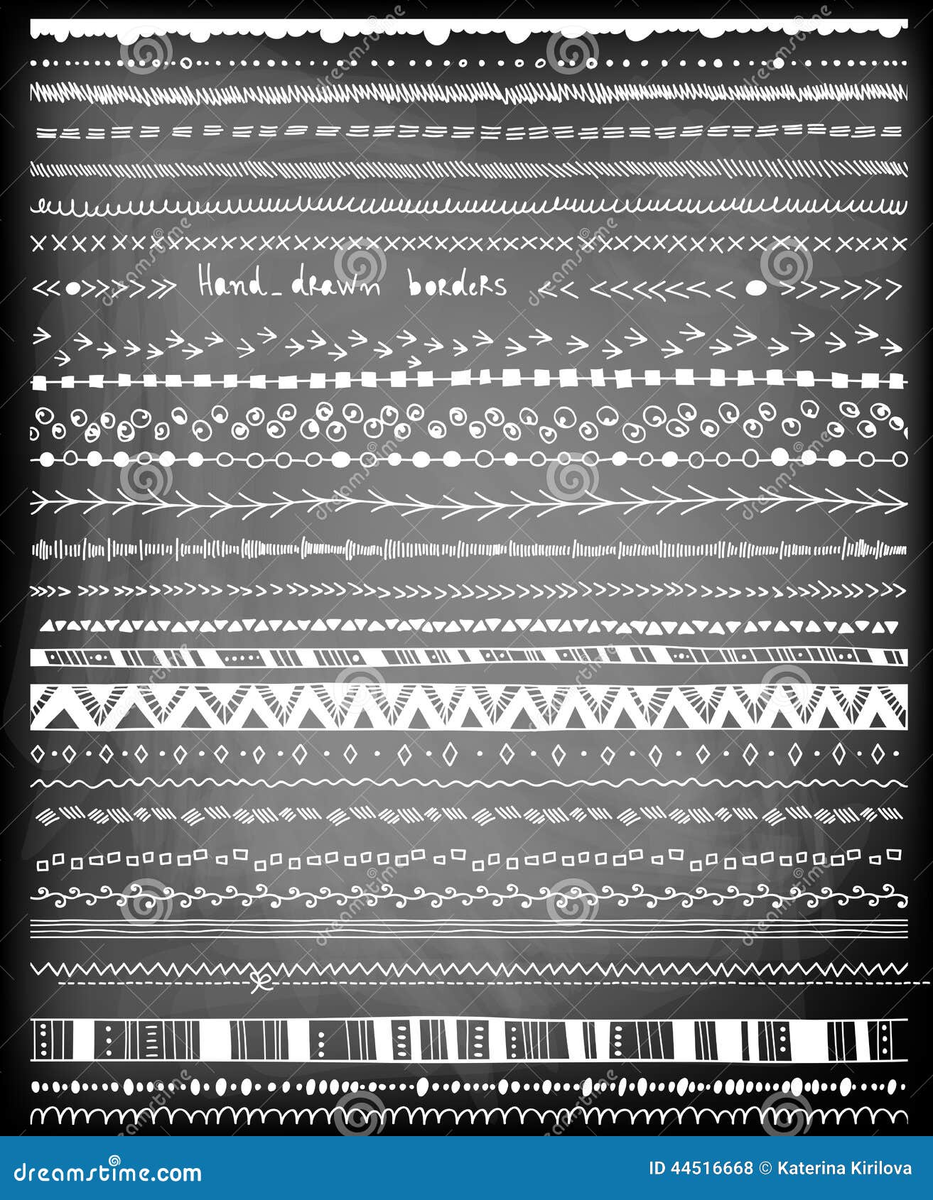 Hand - Drawn Borders Vector Illustration | CartoonDealer.com #44516668