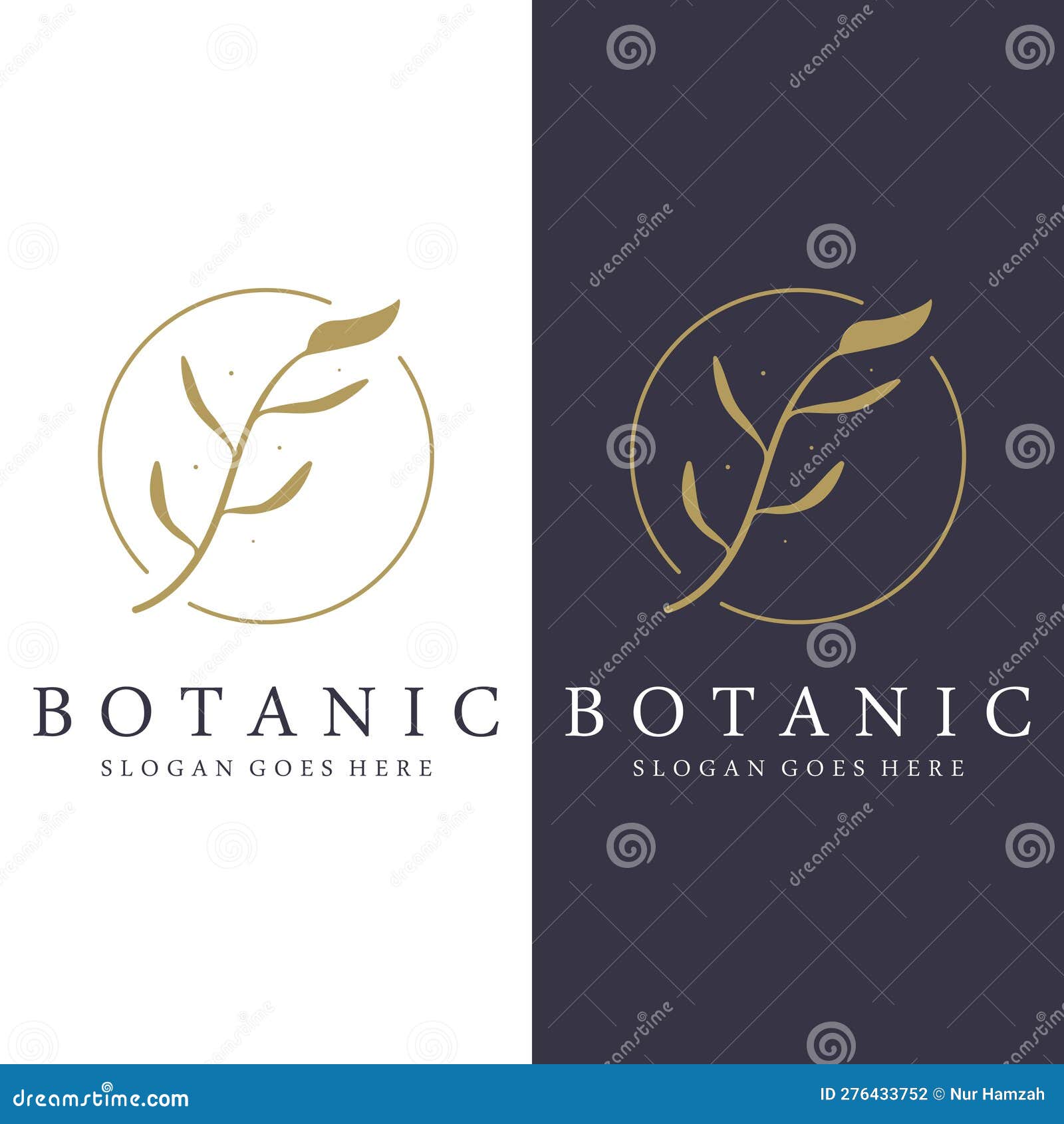 Hand Drawn Botanical Logo Concept Vector Stock Vector - Illustration of ...