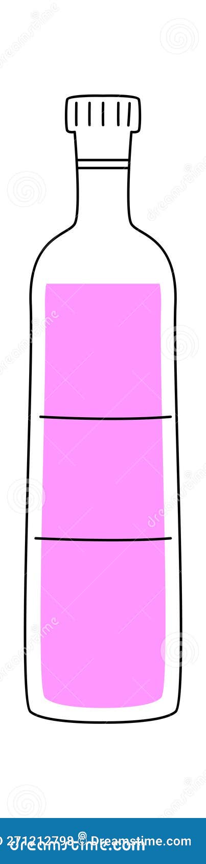 Hand Drawn Bottle Abstract Design Element Stock Vector - Illustration ...