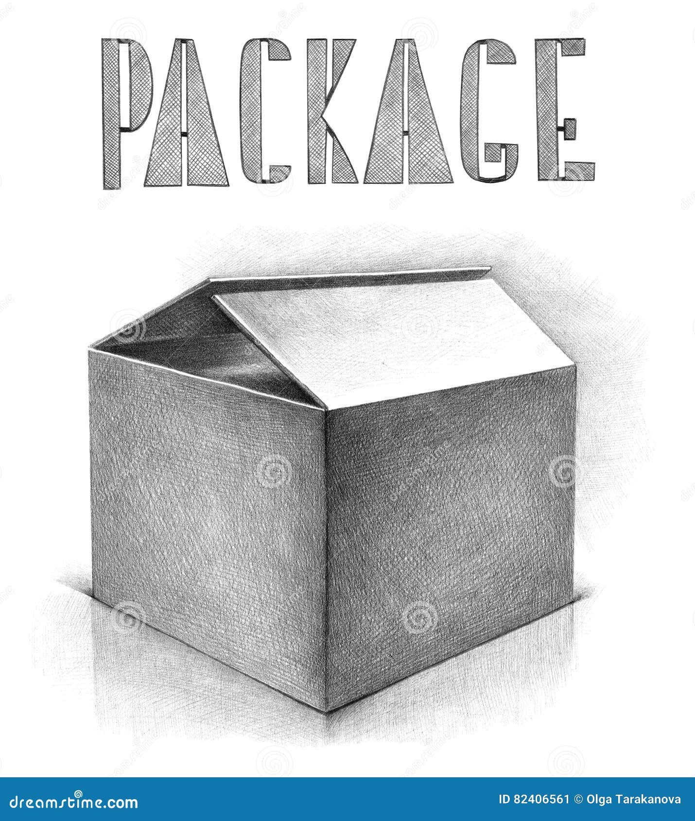Hand drawn box stock illustration. Illustration of handmade - 82406561
