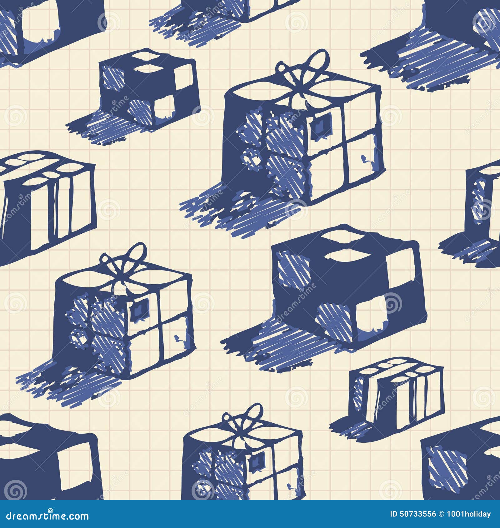 Hand drawn boxes stock vector. Illustration of color - 50733556