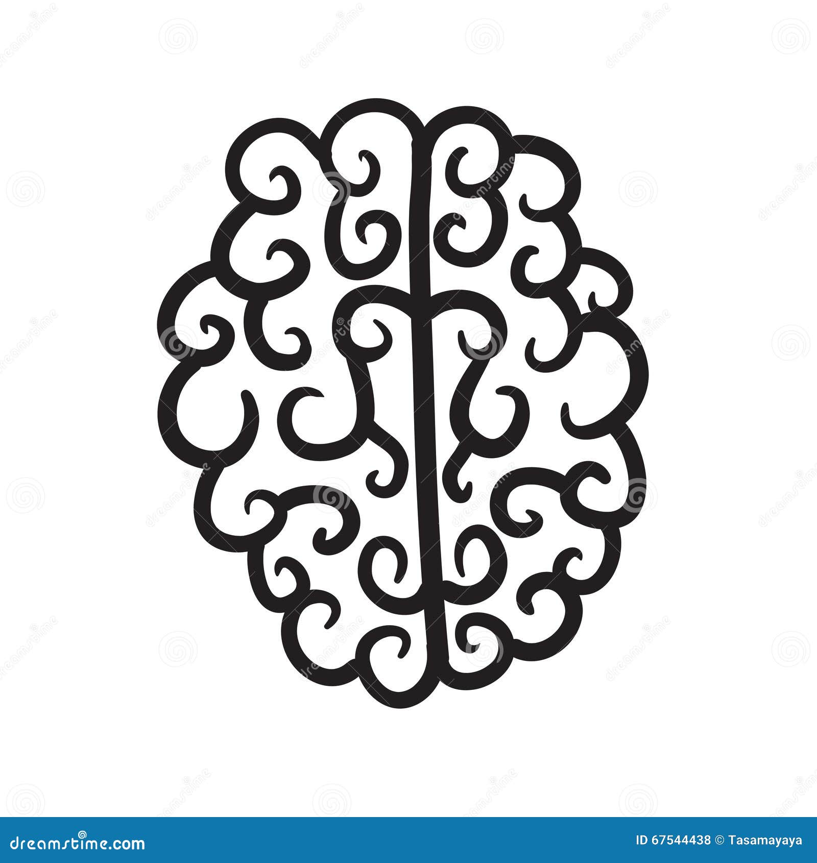 Hand Drawn Brain Set Icon Illustration Stock Illustration ...