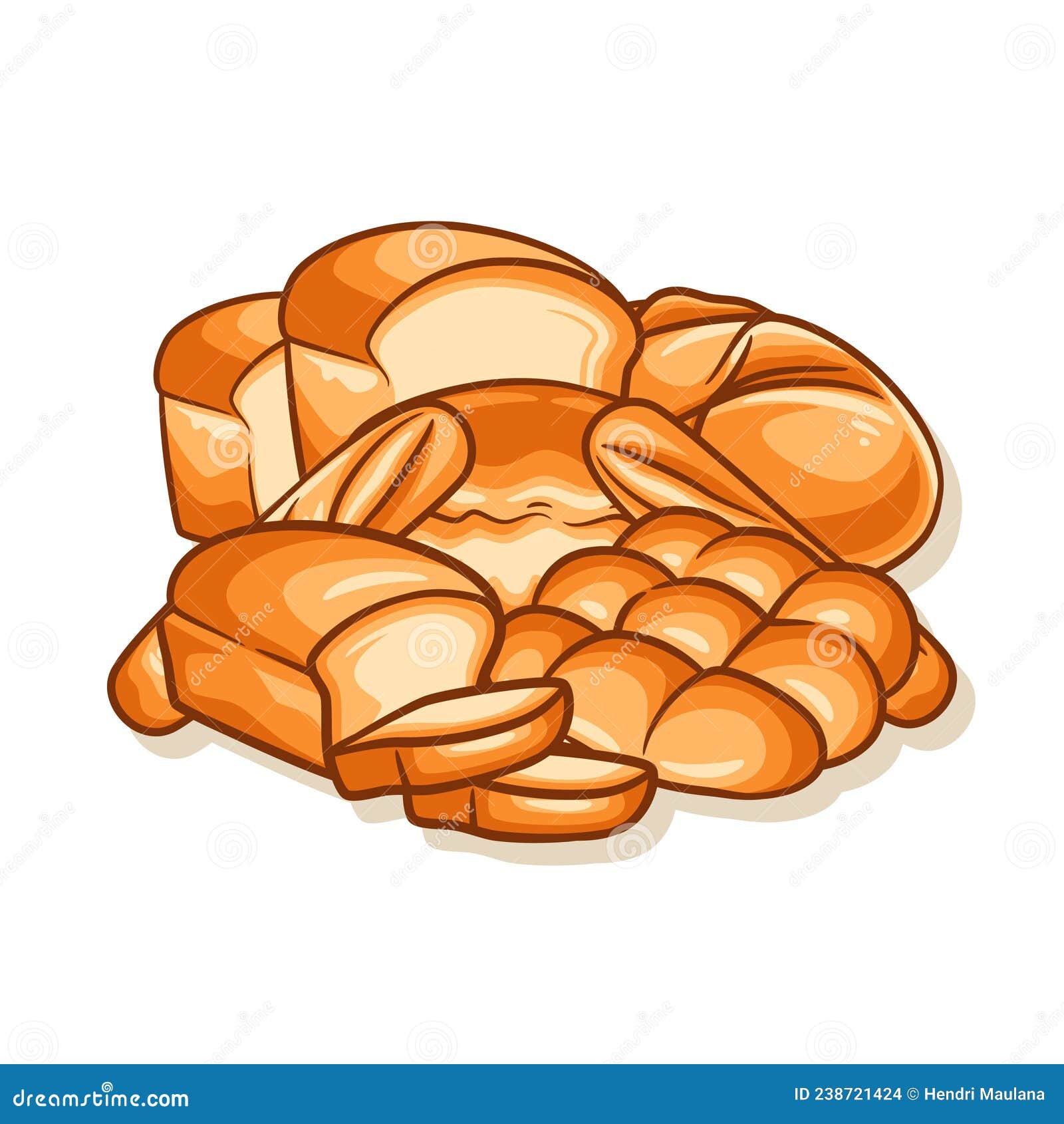 Hand Drawn Bread and Bakery Vector Illustration Stock Vector ...