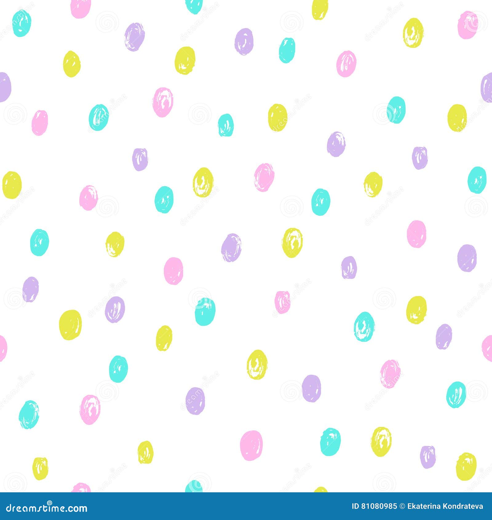Hand Drawn Bright Dots Pattern. Stock Vector - Illustration of ...