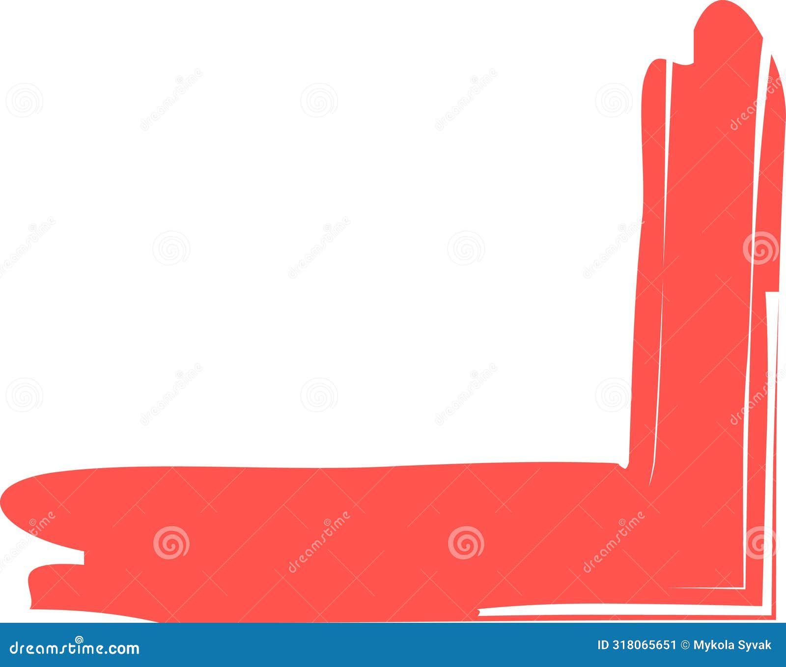 Hand Drawn Brush Corner Stroke Stock Vector - Illustration of vector ...