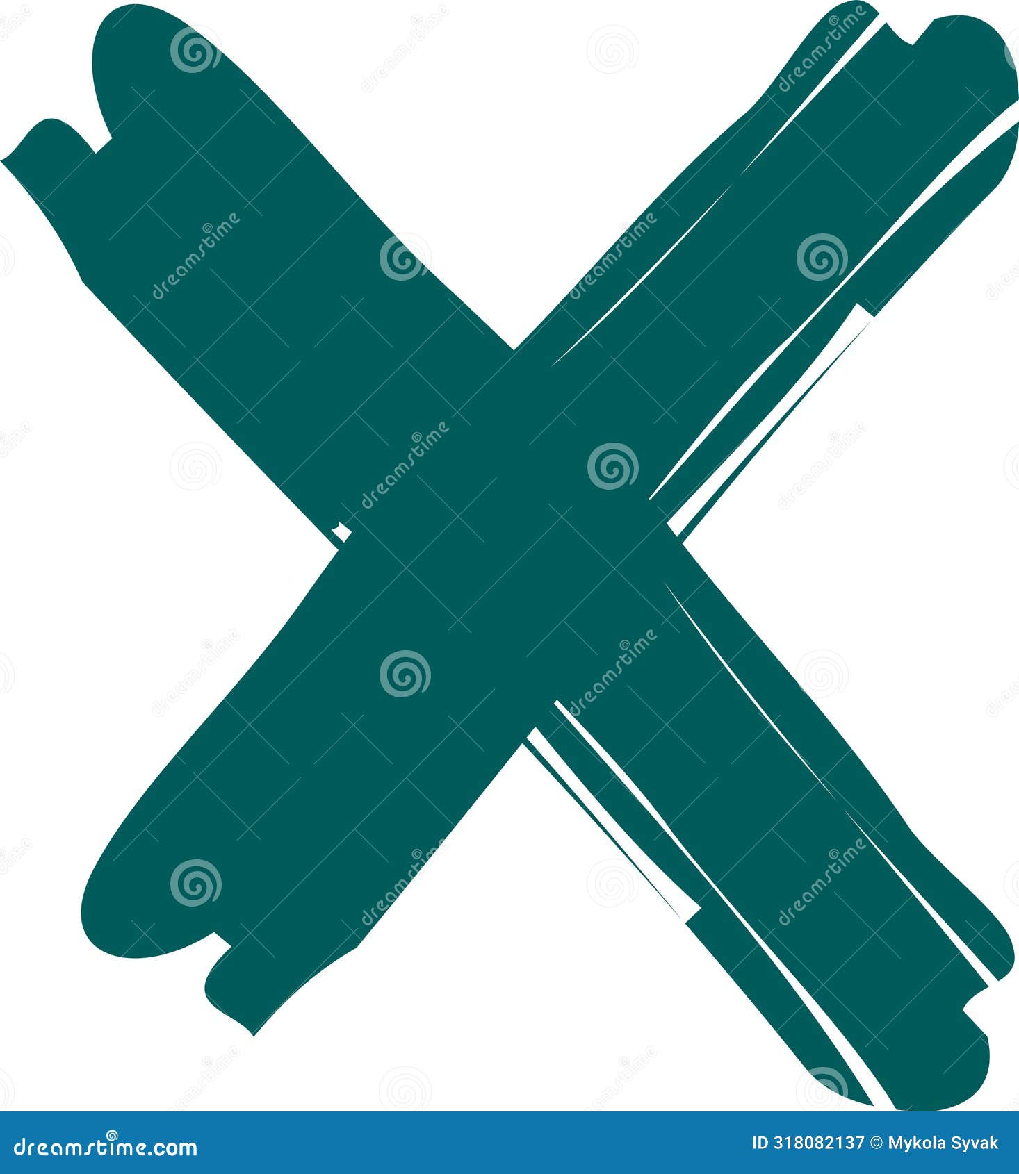 Hand Drawn Brush Cross Stroke Stock Vector - Illustration of cross ...