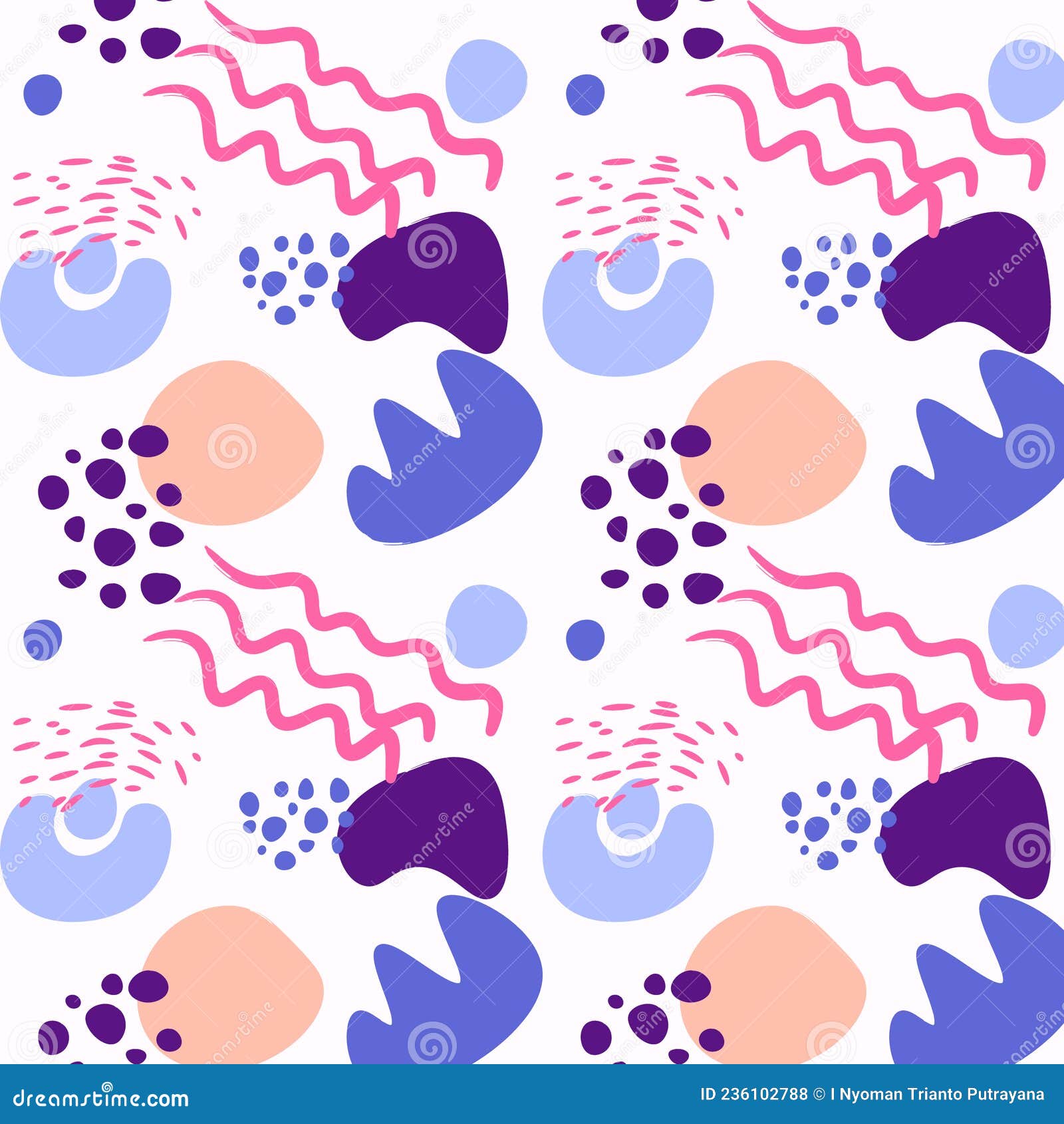 Hand Drawn Brush Pattern Background with Abstract Shape Stock Vector ...