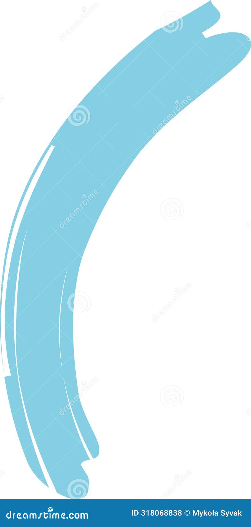 Hand Drawn Brush Rounded Stroke Stock Vector - Illustration of black ...