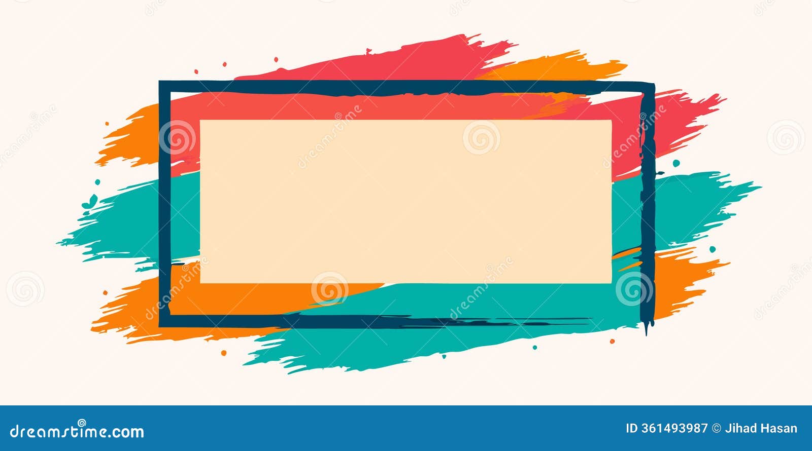 Hand-Drawn Brushstroke Frame Set – Artistic Vector Collection Stock ...