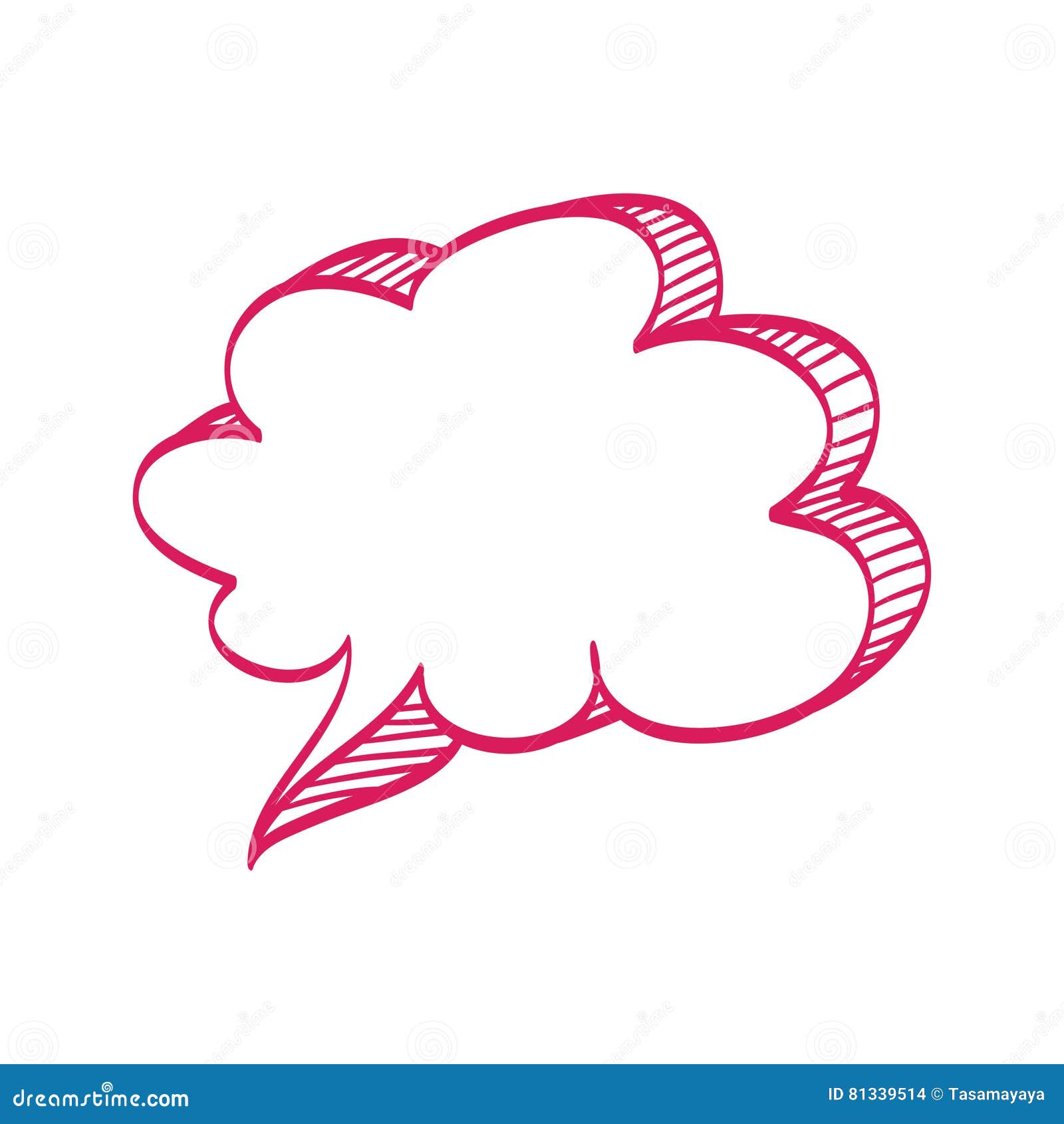 Hand Drawn Bubble Cloud Illustration | CartoonDealer.com #81339514