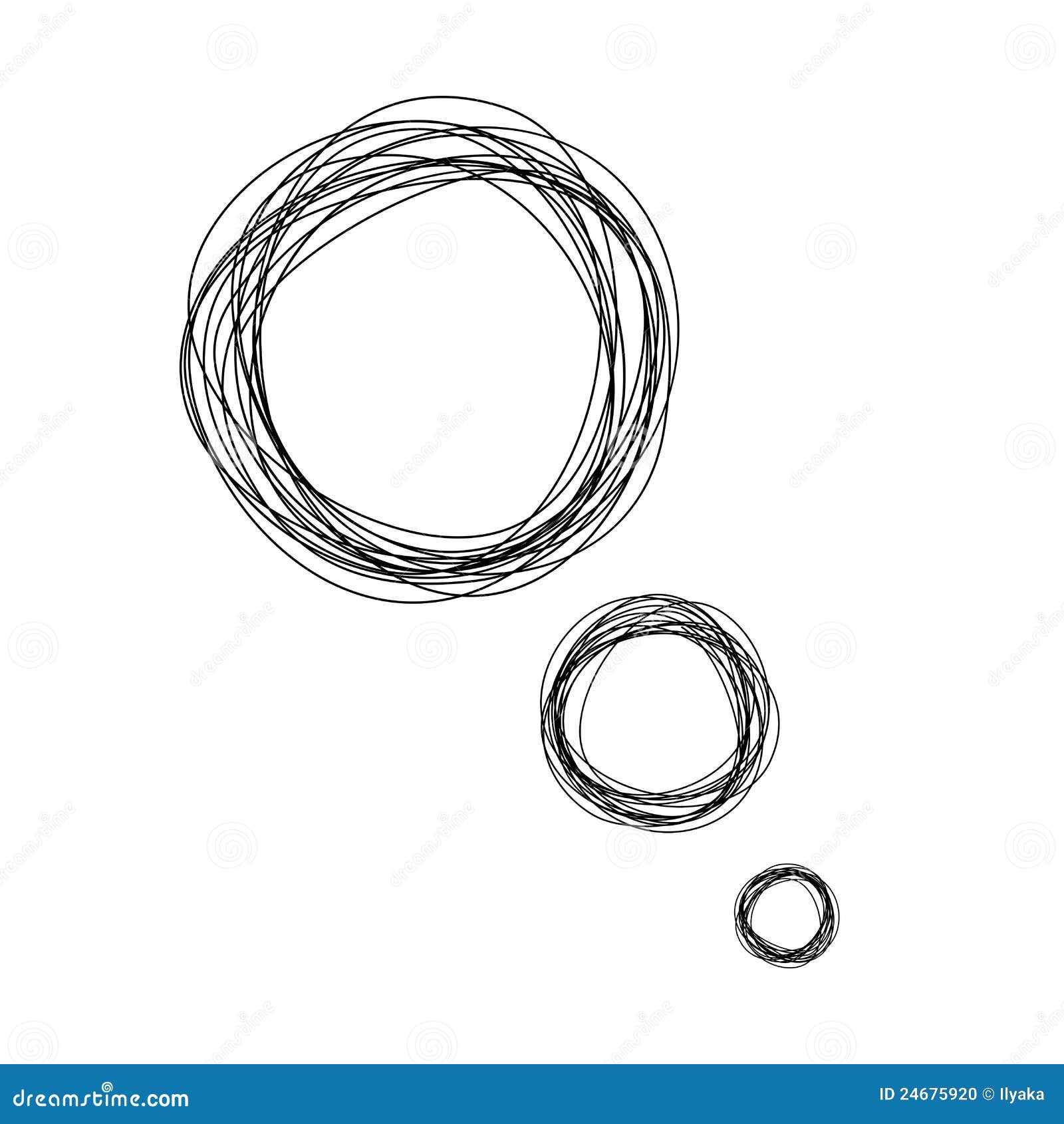 Hand drawn bubbles stock vector. Illustration of round - 24675920