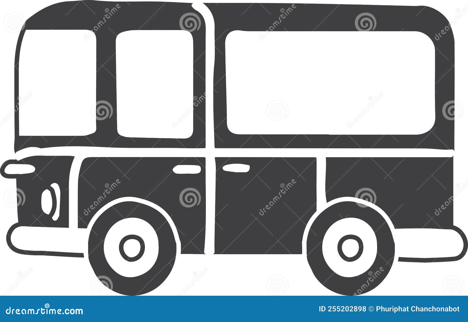 Hand Drawn Bus Illustration Stock Vector - Illustration of tour ...