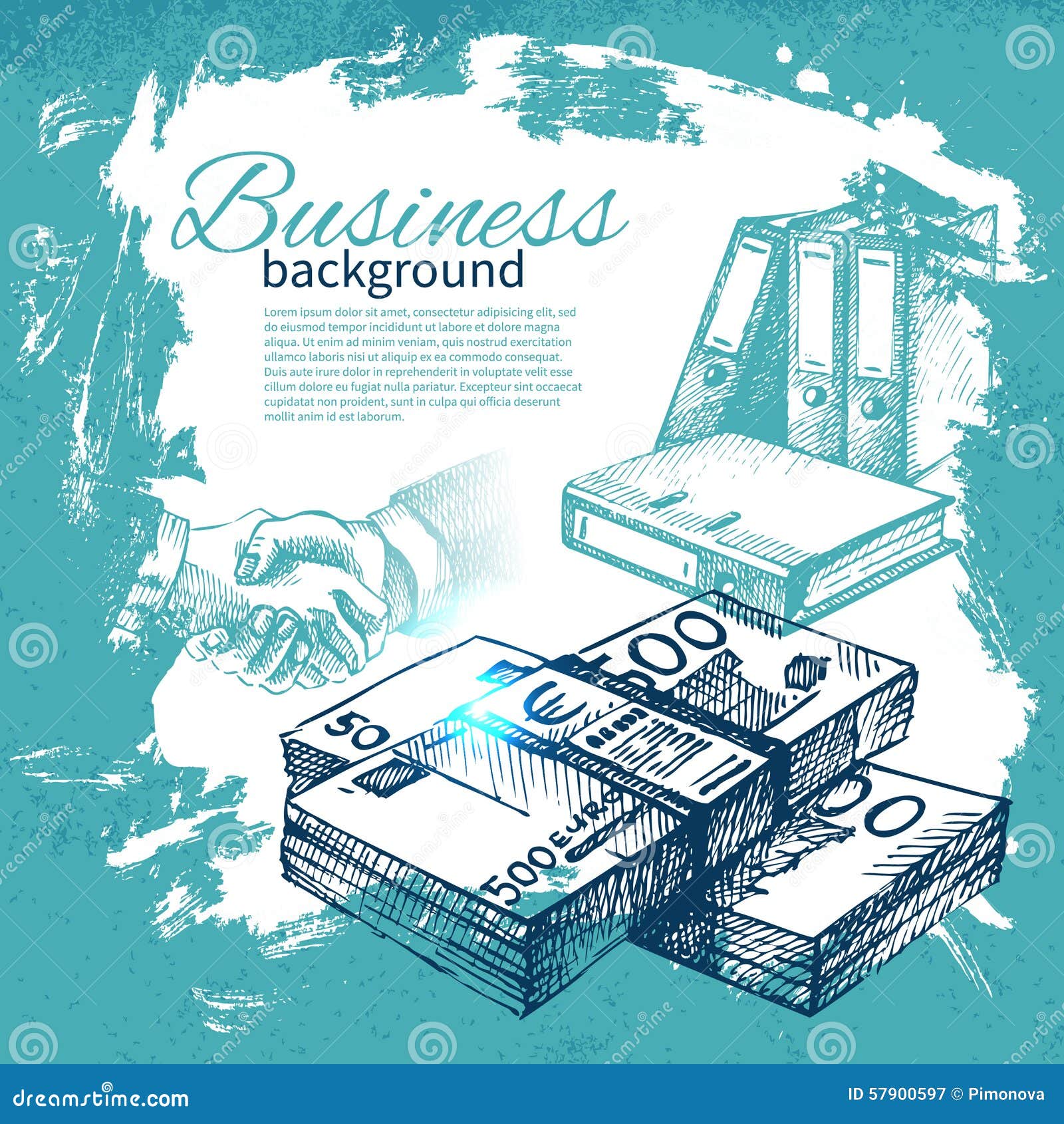 Hand Drawn Business Background Stock Vector - Illustration of graphic ...