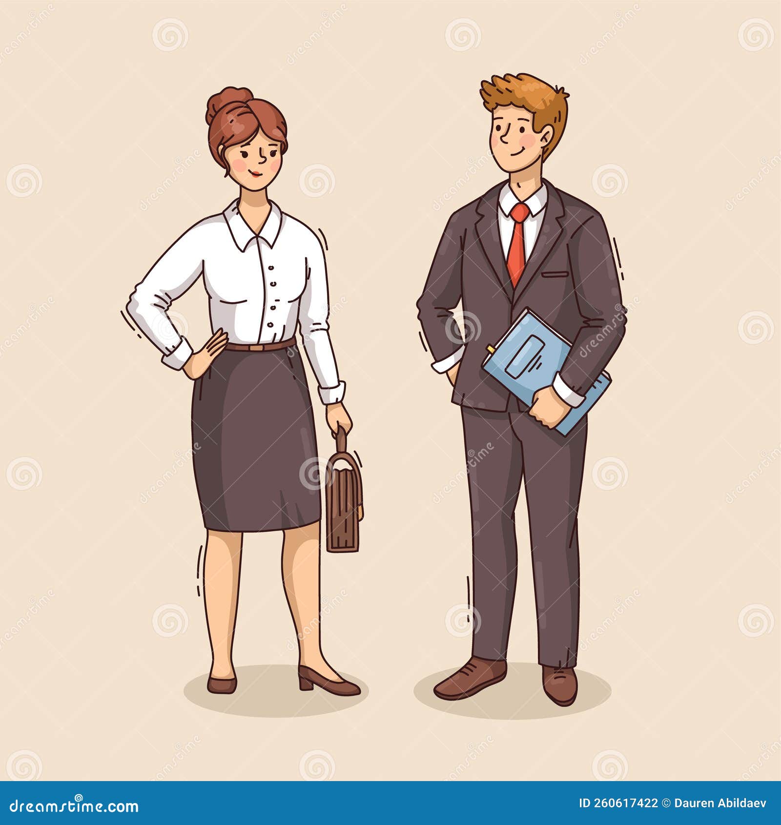 Hand Drawn Business Dress Code Vector Illustration. Stock Vector ...