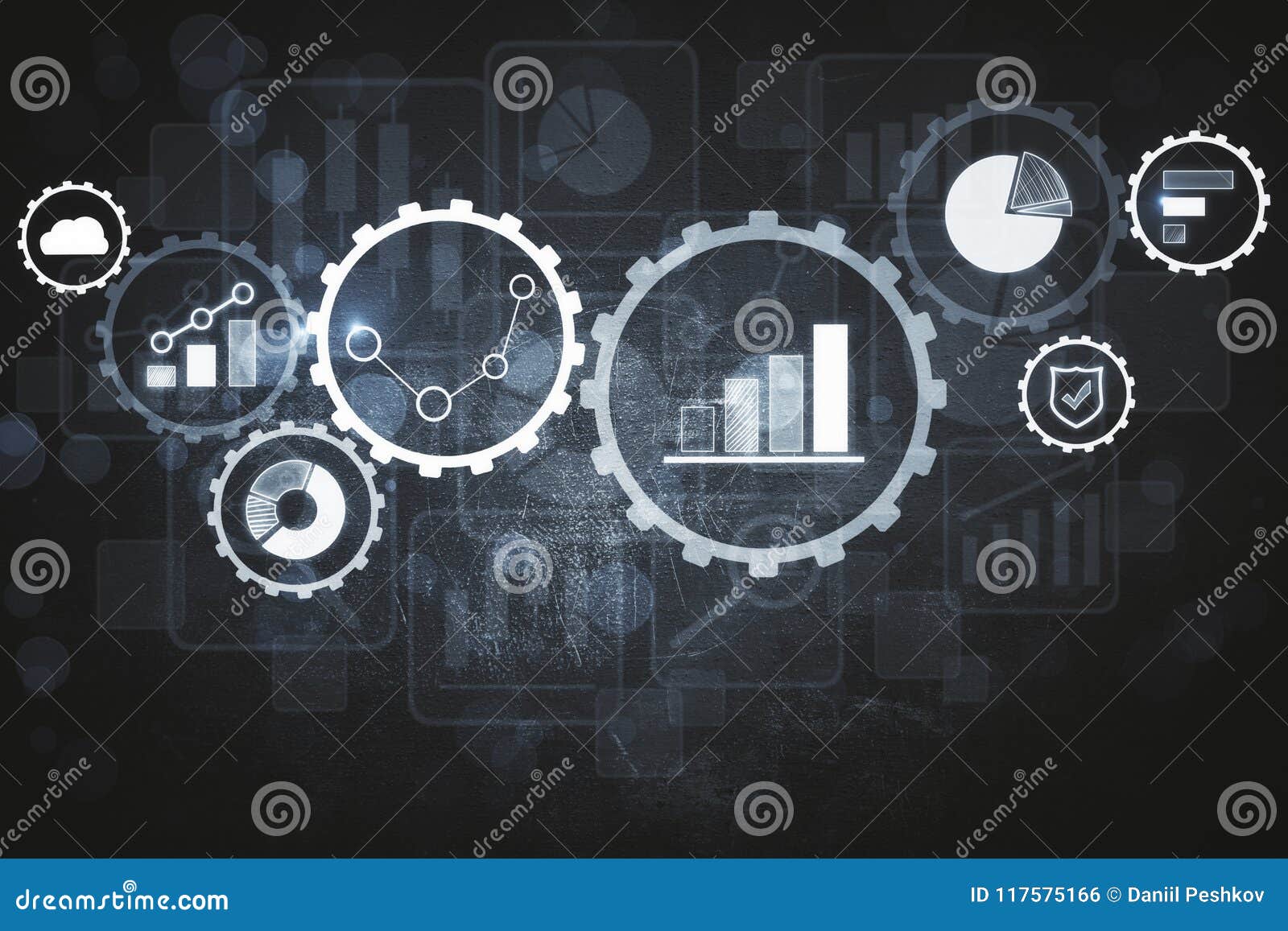 Teamwork and Technology Concept Stock Illustration - Illustration of ...