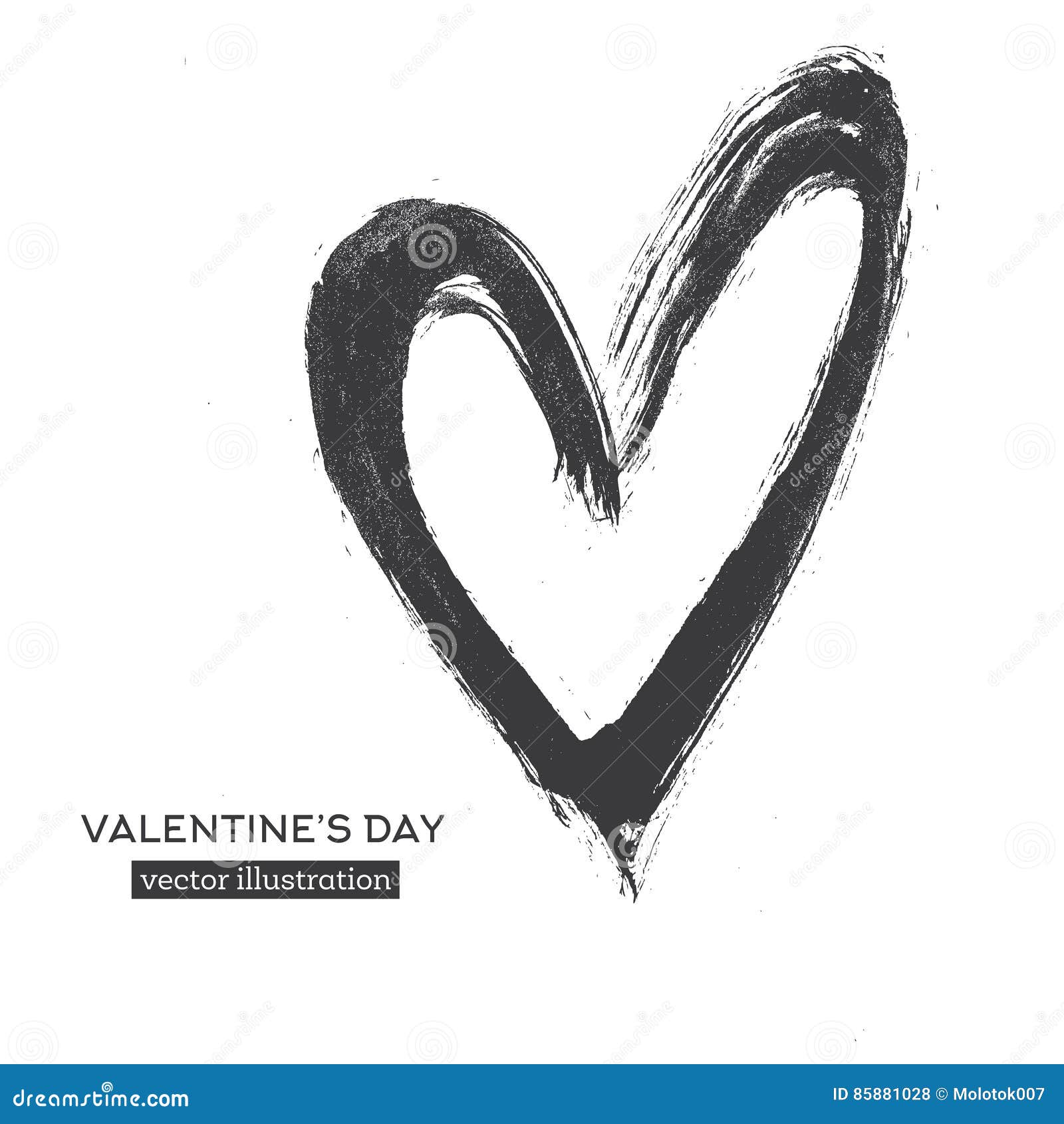 Calligraphy Two Red Heart Ribbon On White, Vector Stock Illustration ...