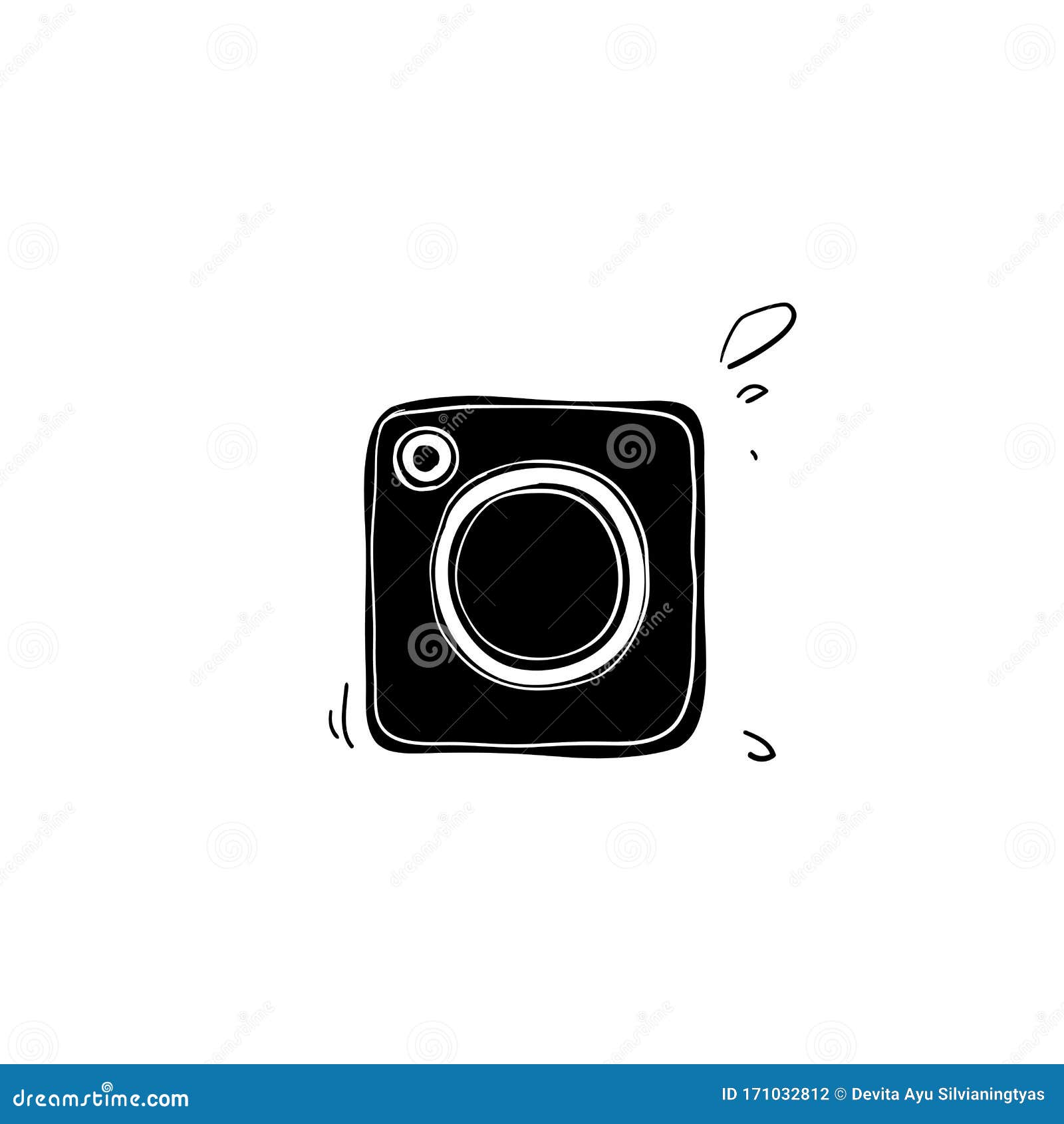 Hand Drawn Camera Icon Design Doodle Vector Stock Vector - Illustration ...