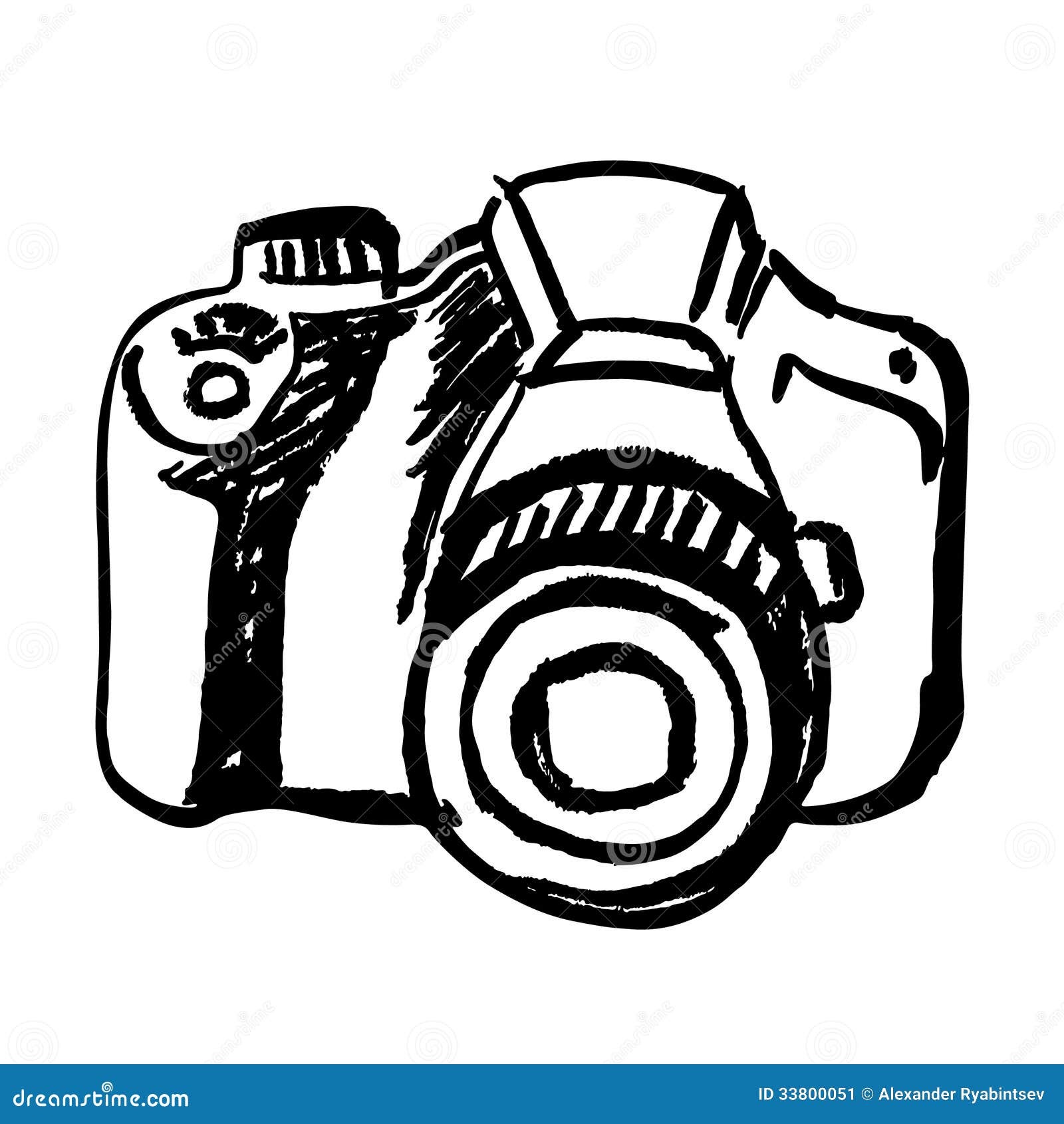 Hand drawn camera stock illustration. Illustration of design - 33800051