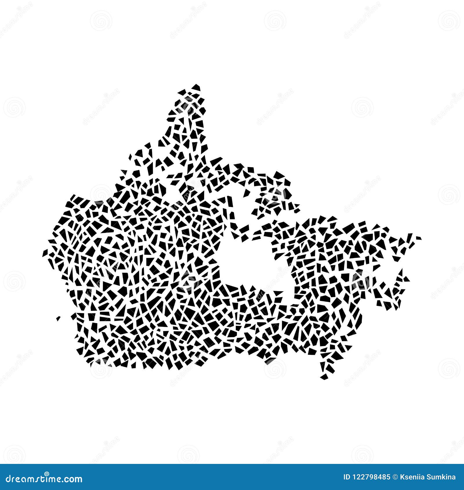Canada Map, Polygonal Pattern Stock Illustration - Illustration of ...