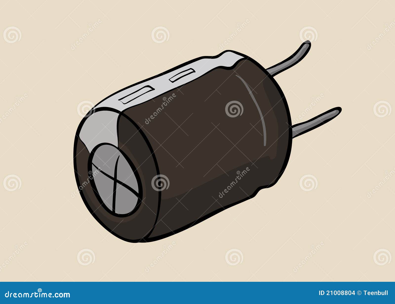 Hand drawn capacitor stock vector. Illustration of components - 21008804