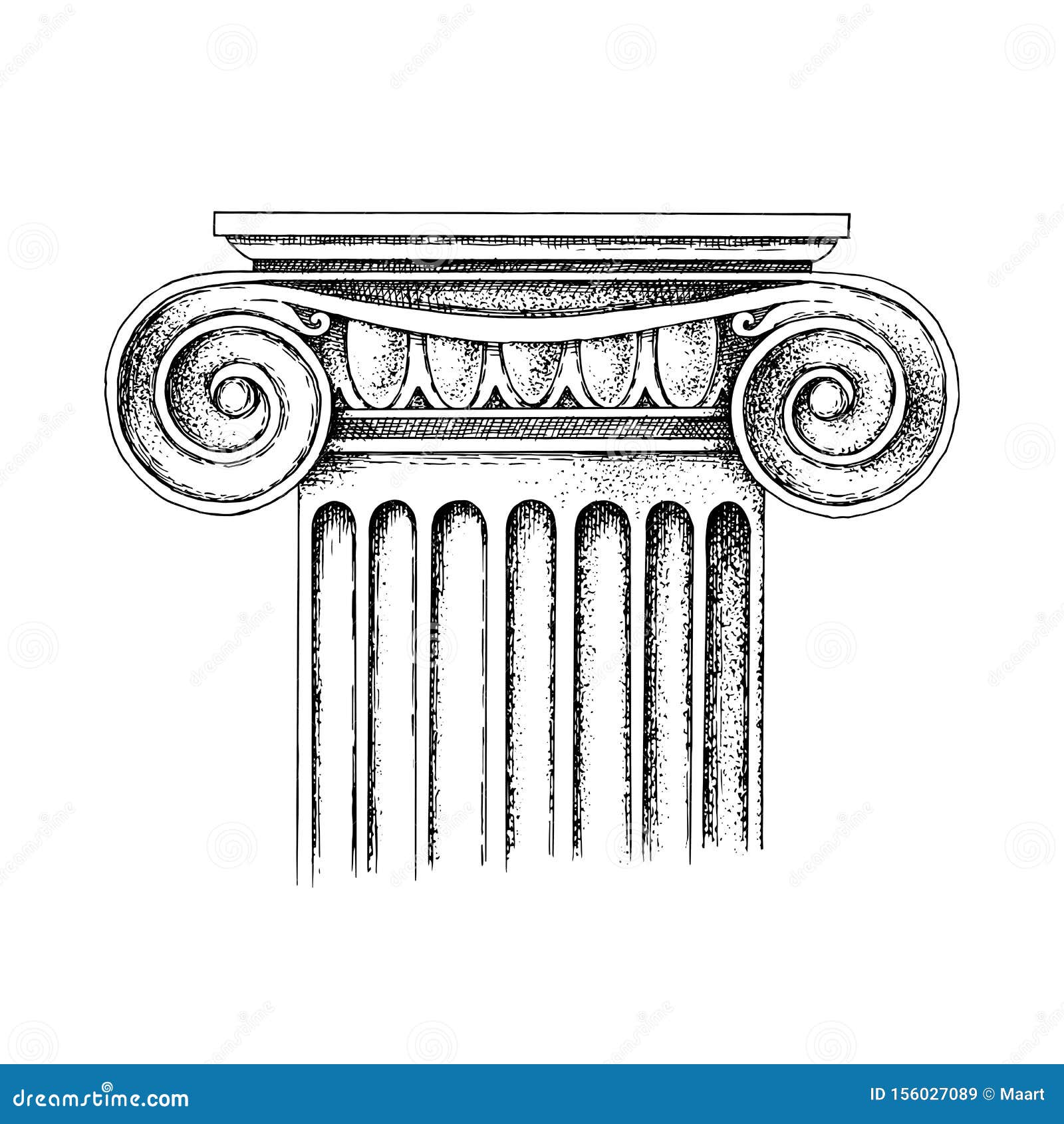 Classical Architectural Form Drawings In Set. Vector Drawing Design ...