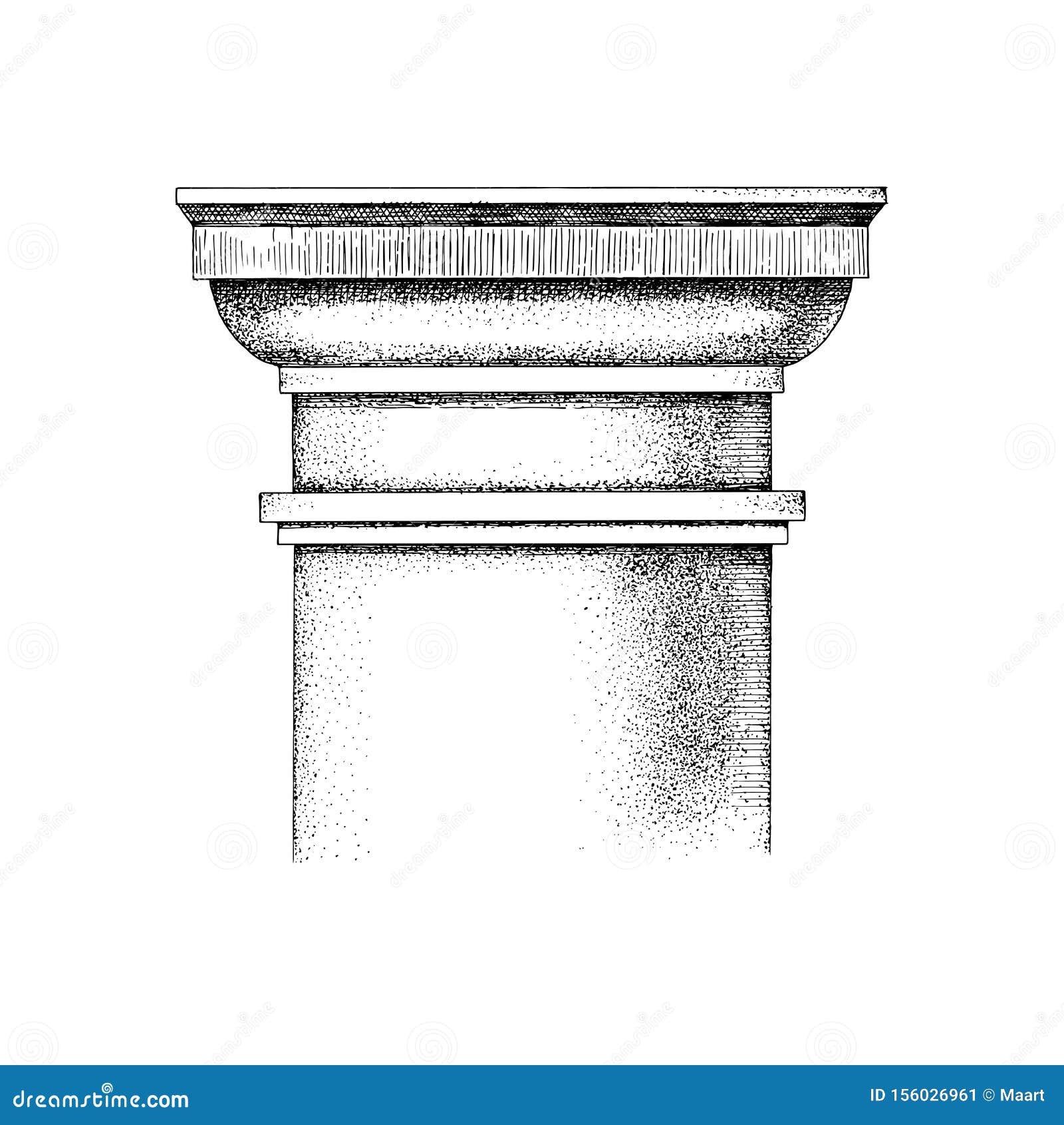 Classical Architectural Form Drawings In Set. Vector Drawing Design ...