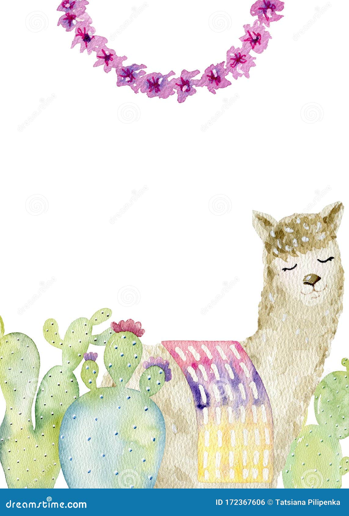 Frame with llama stock photo. Image of celebration, nursery - 172367606