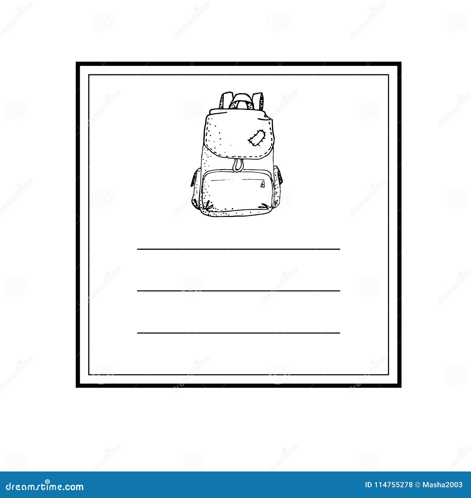 Hand Drawn Card Template Illustration Stock Illustration - Illustration ...