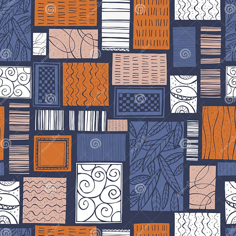 Hand Drawn Carpets. Vector Pattern Stock Vector - Illustration of cover ...