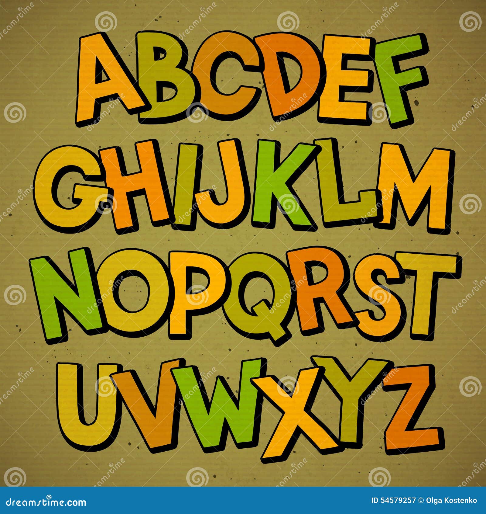 Hand Drawn Cartoon Doodle Font Stock Vector - Illustration of school ...