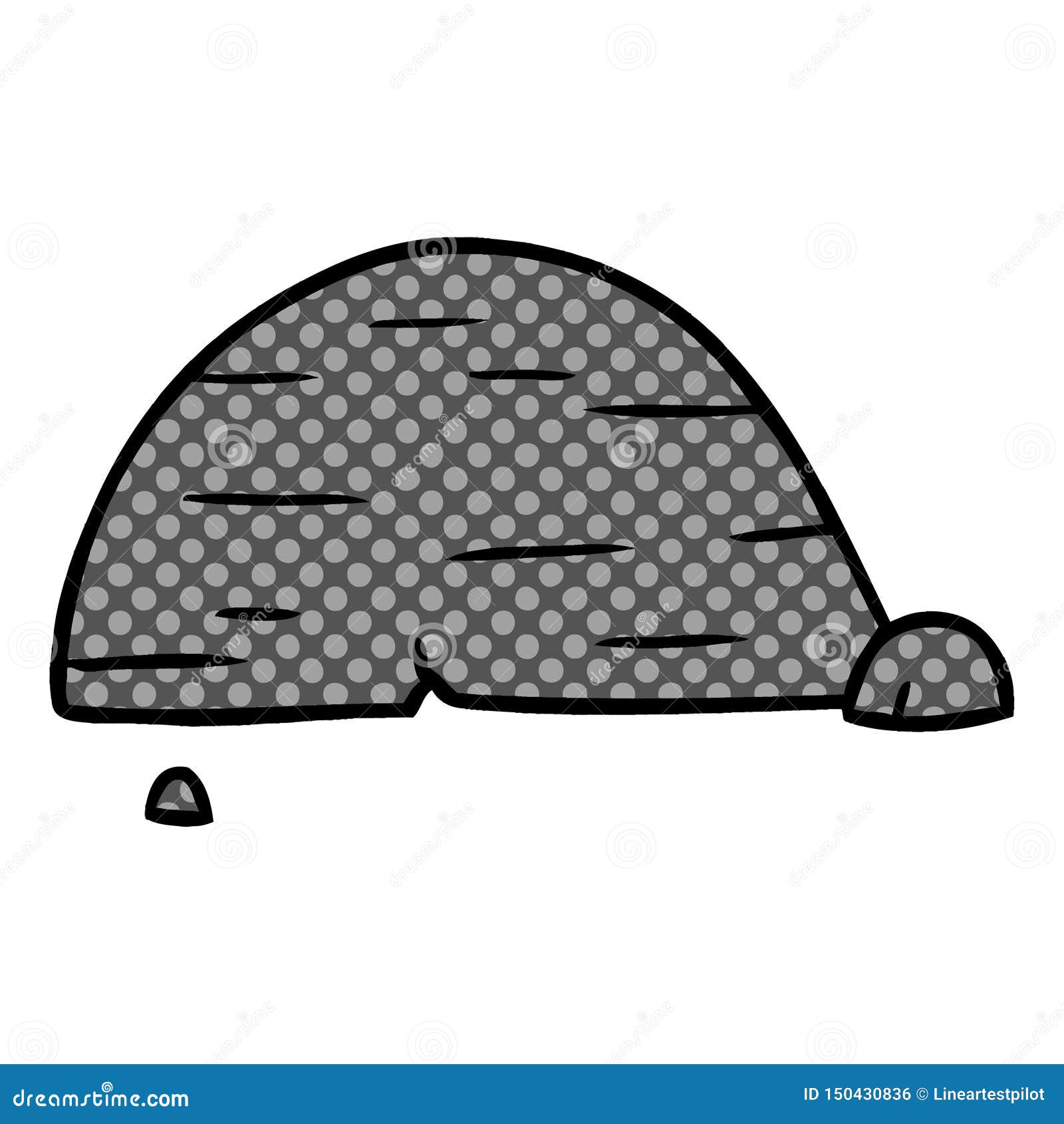 Cartoon Grey Gray Stone Boulder Rock Bolder Nature Outdoors Free Hand ...