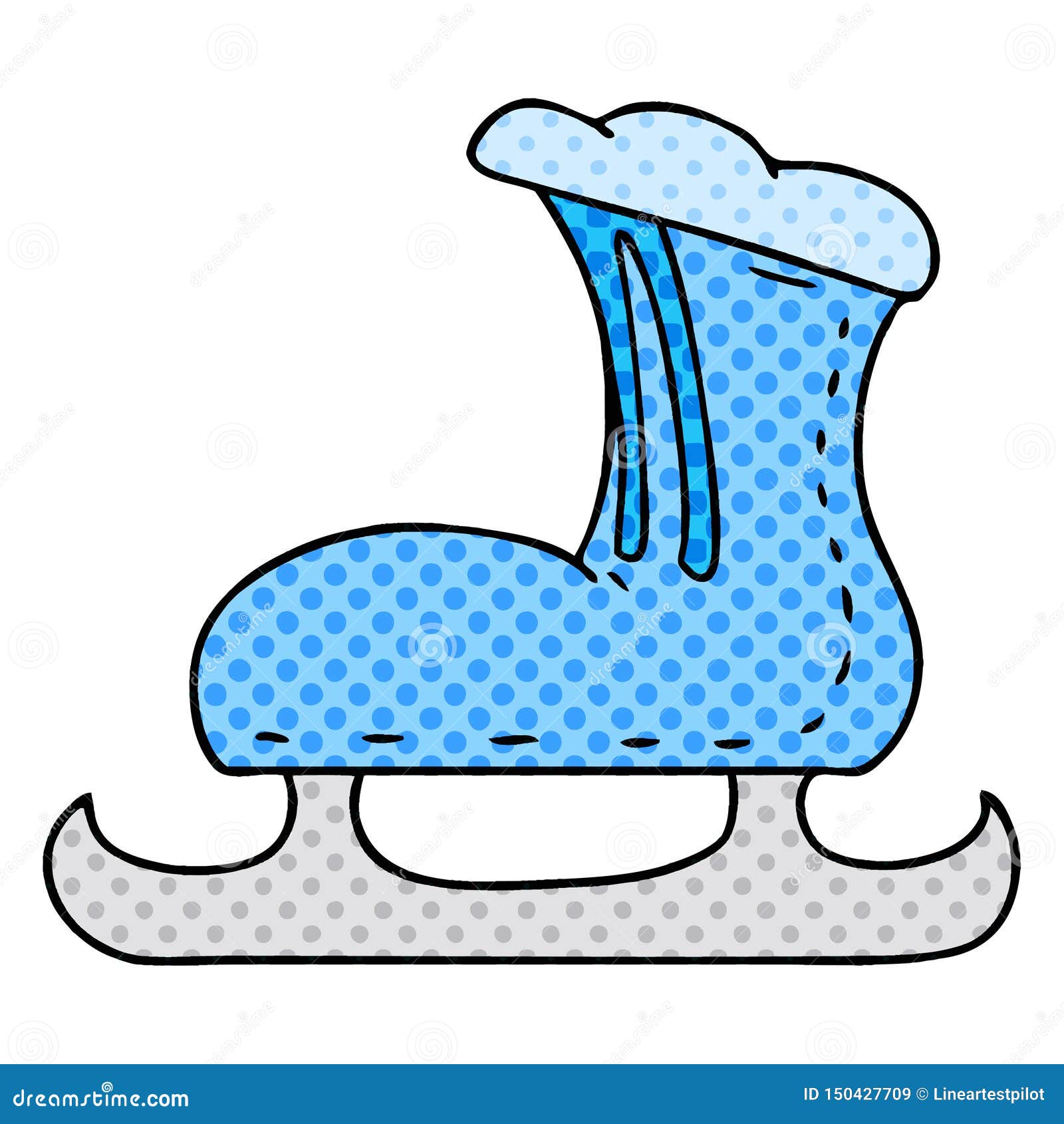 Hand Drawn Cartoon Doodle of an Ice Skate Boot Stock Vector ...